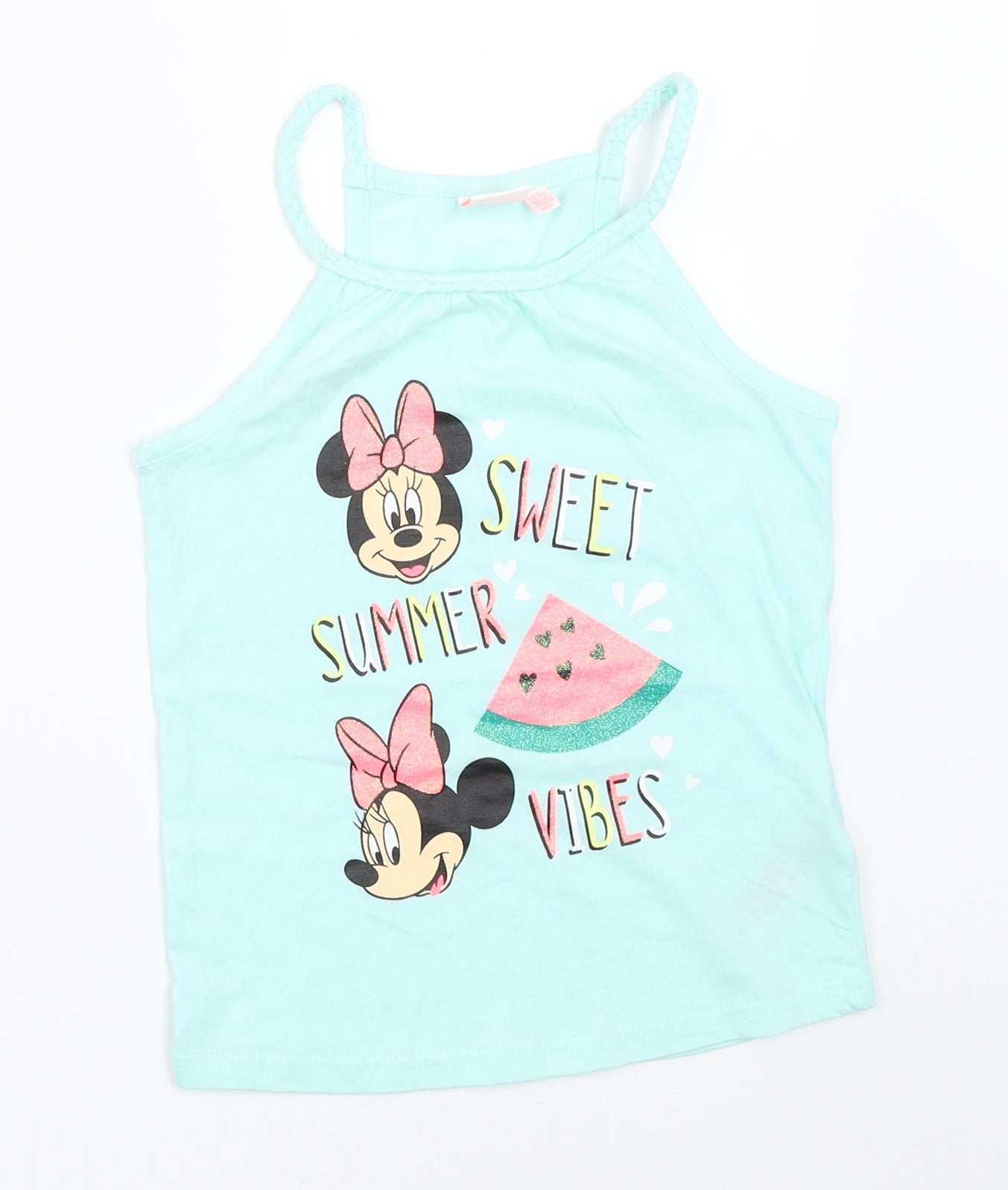Primark Girls Blue Camisole Tank Size 5-6 Years - Minnie Mouse – Preworn
