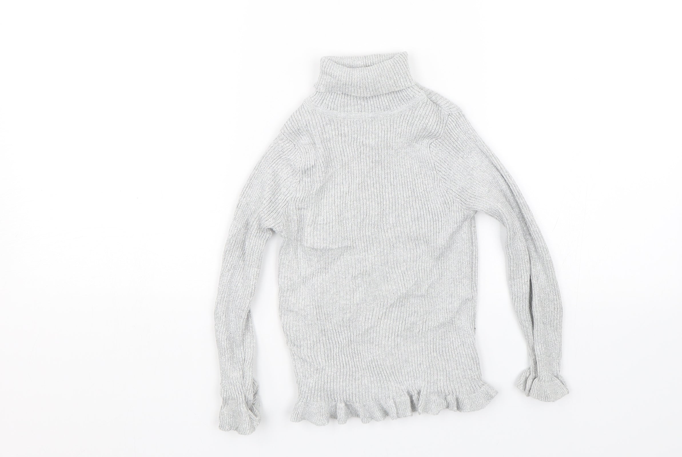 Primark Girls Silver Wrap T-Shirt Size 5-6 Years – Preworn