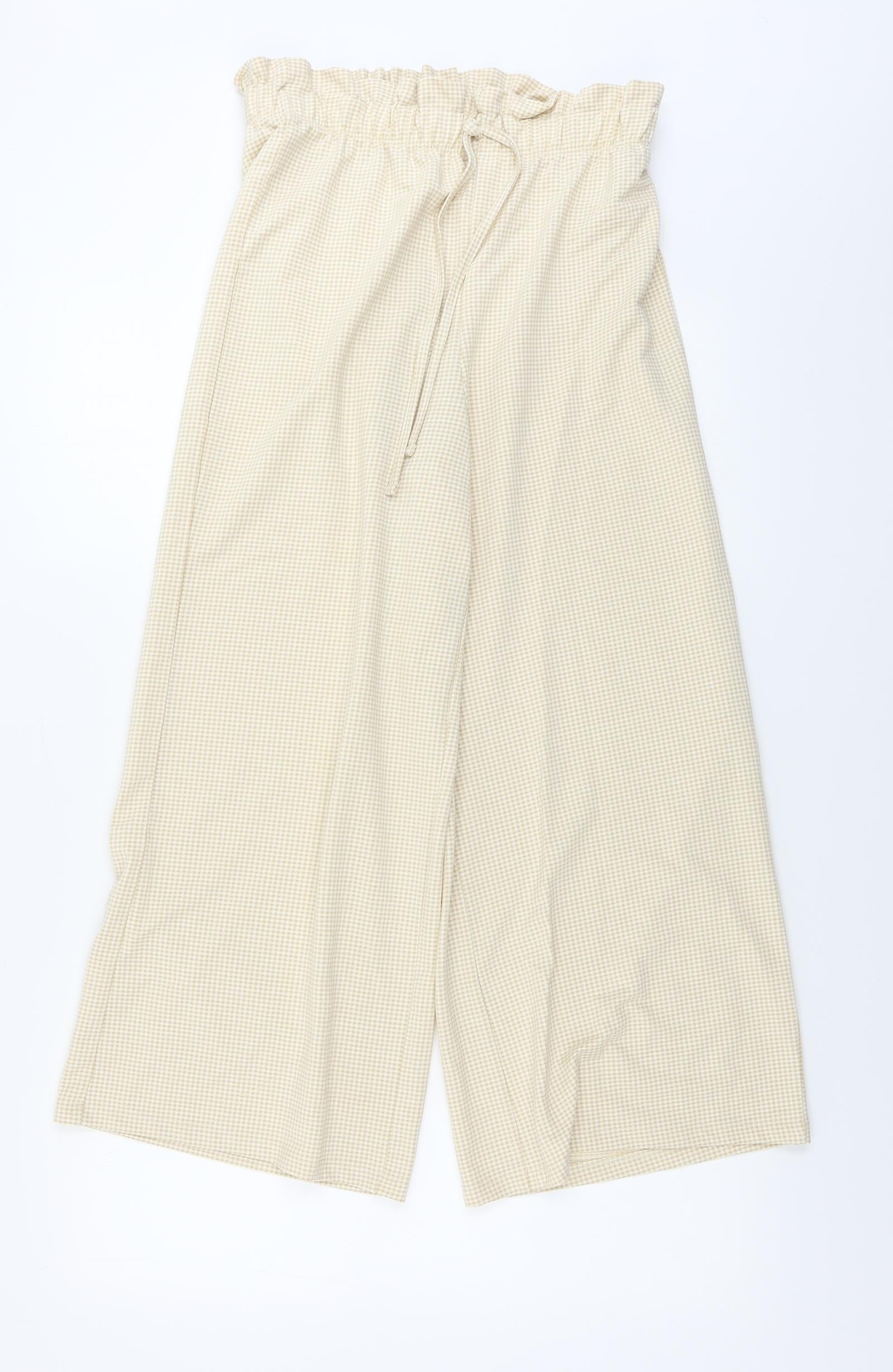TU Womens Yellow Check Trousers Size 8 L23 in – Preworn