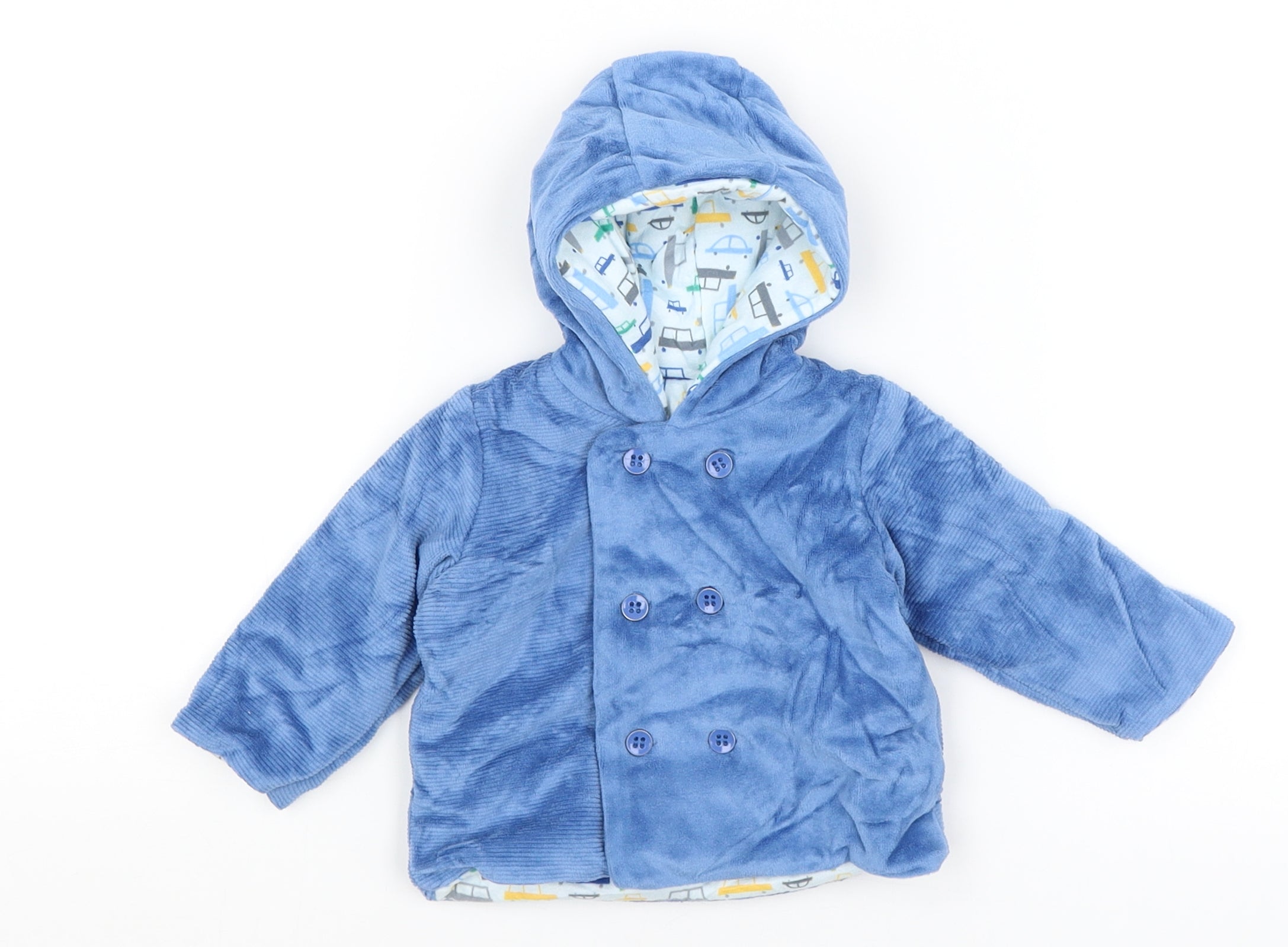 M&S Baby Blue Puffer Jacket Coat Size Newborn – Preworn