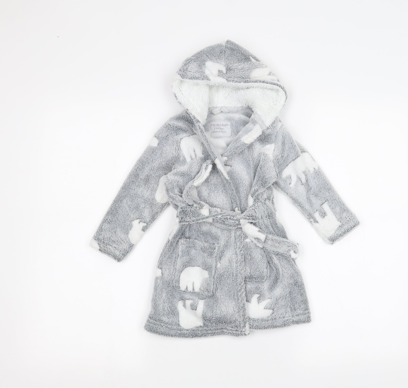 Primark Girls Grey Solid Cami Robe Size 2-3 Years – Preworn