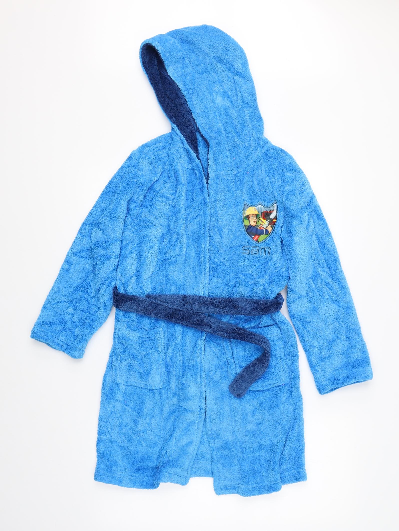 Fireman Sam Boys Blue Robe Size 9-10 Years - fireman sam – Preworn