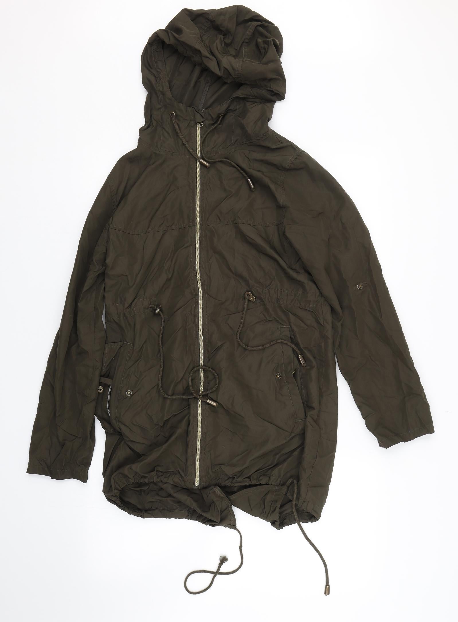 Primark Womens Green Parka Coat Size 8 – Preworn