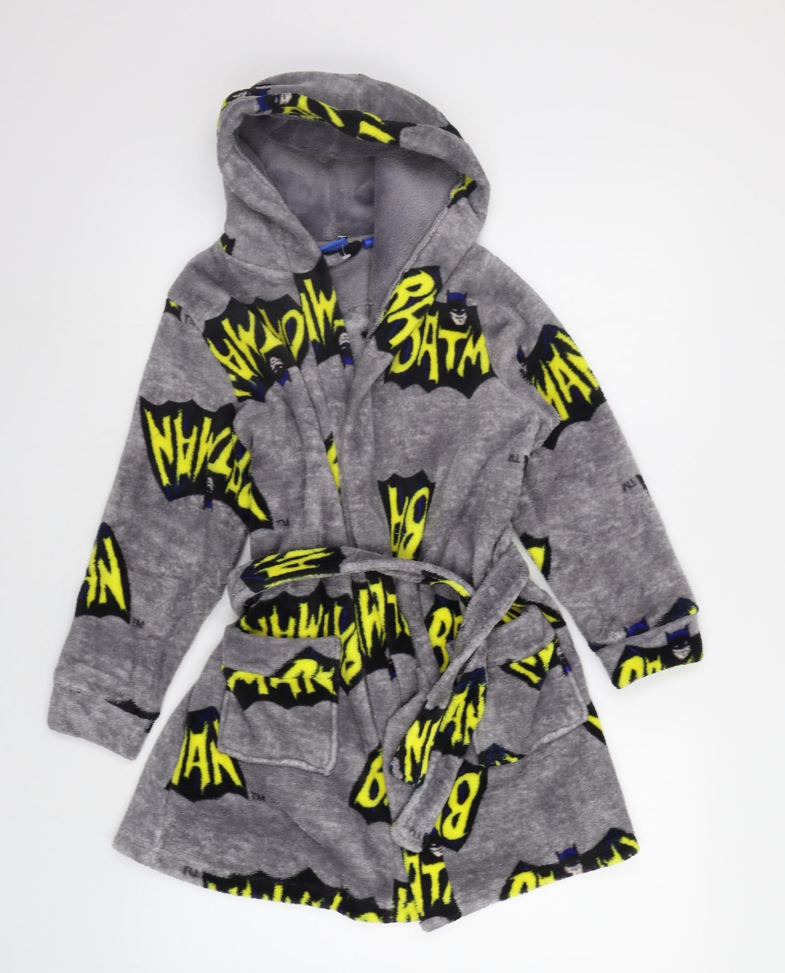 Primark Boys Grey Geometric Robe Size 7-8 Years - Batman – Preworn