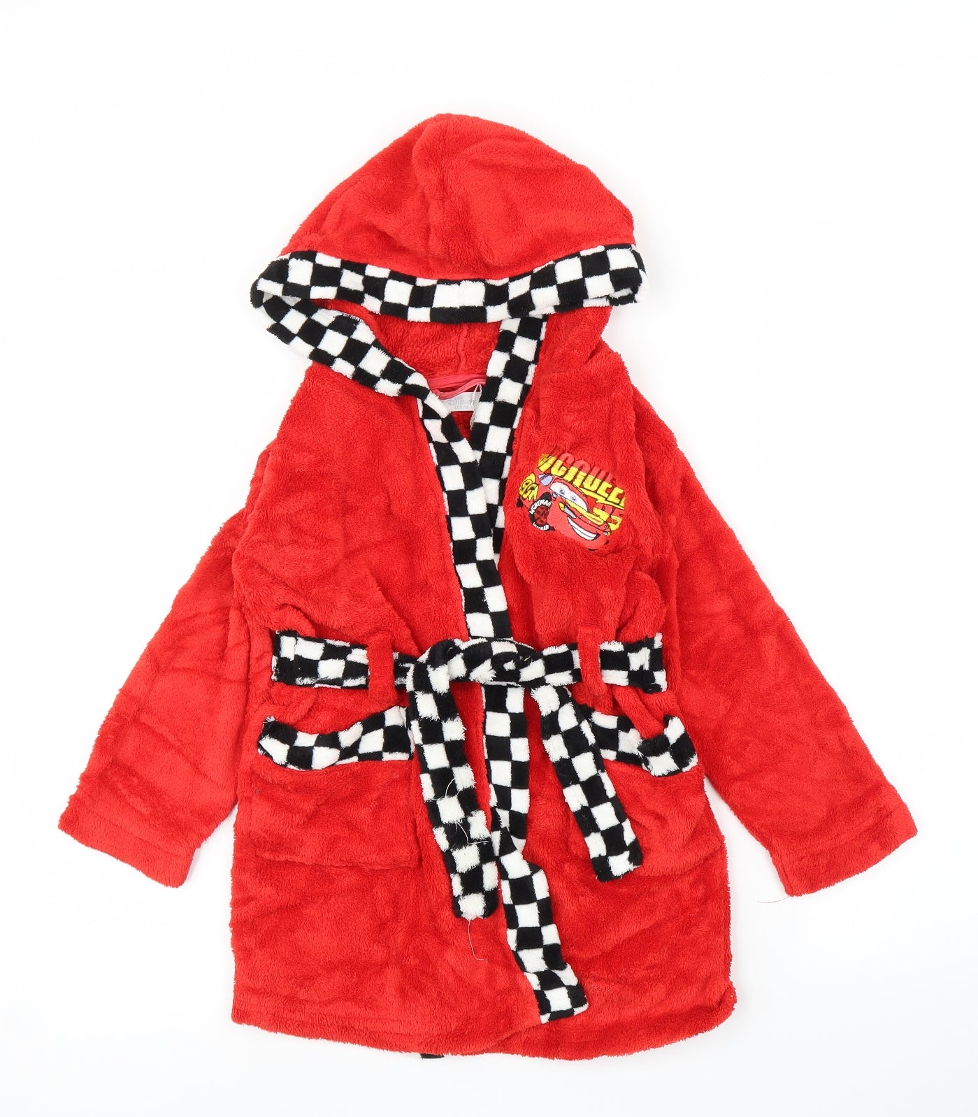 Disney Boys Red Solid Robe Size 3-4 Years - Pixar, Cars – Preworn