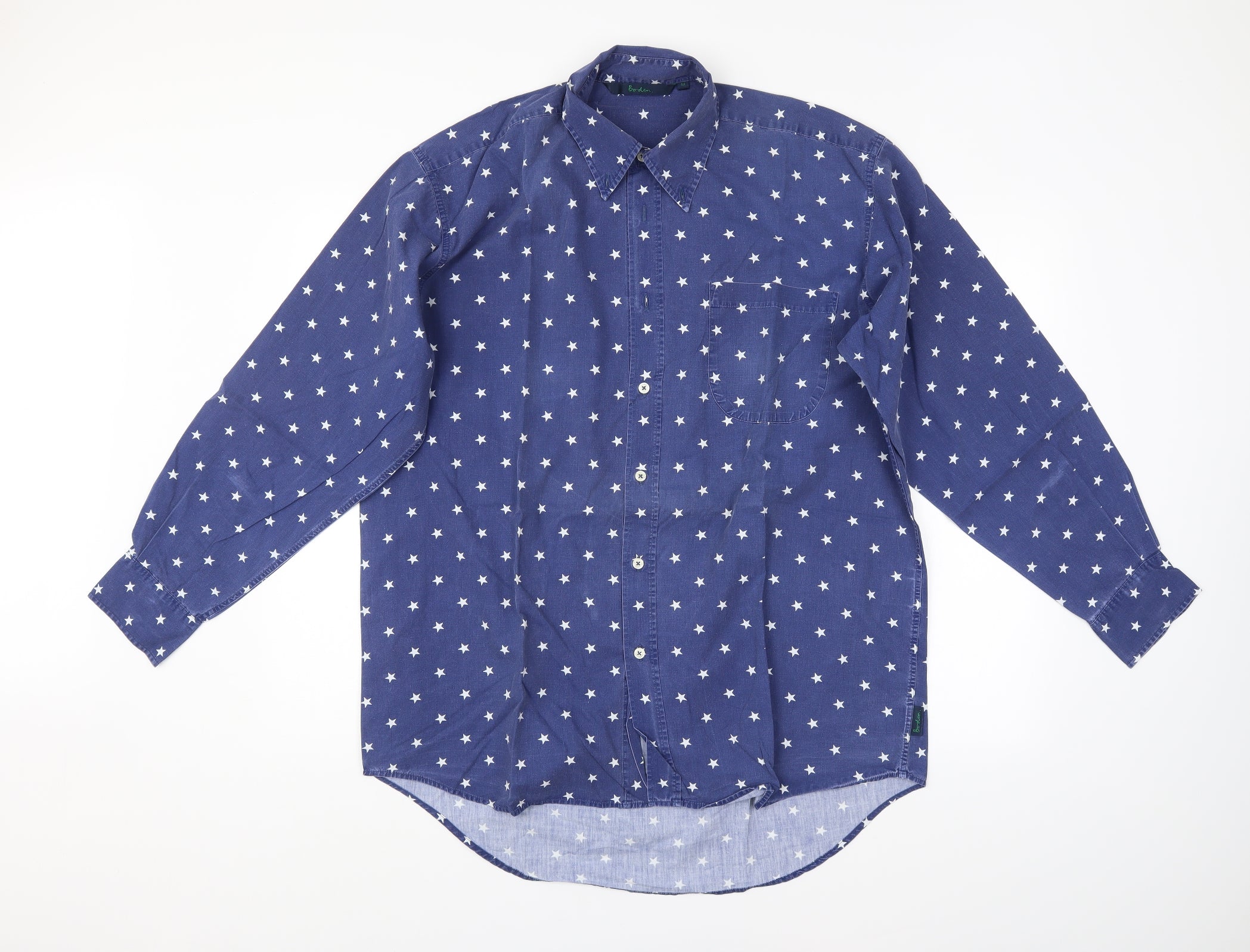 Boden Mens Blue Argyle/Diamond Button-Up Size M - Star pattern – Preworn