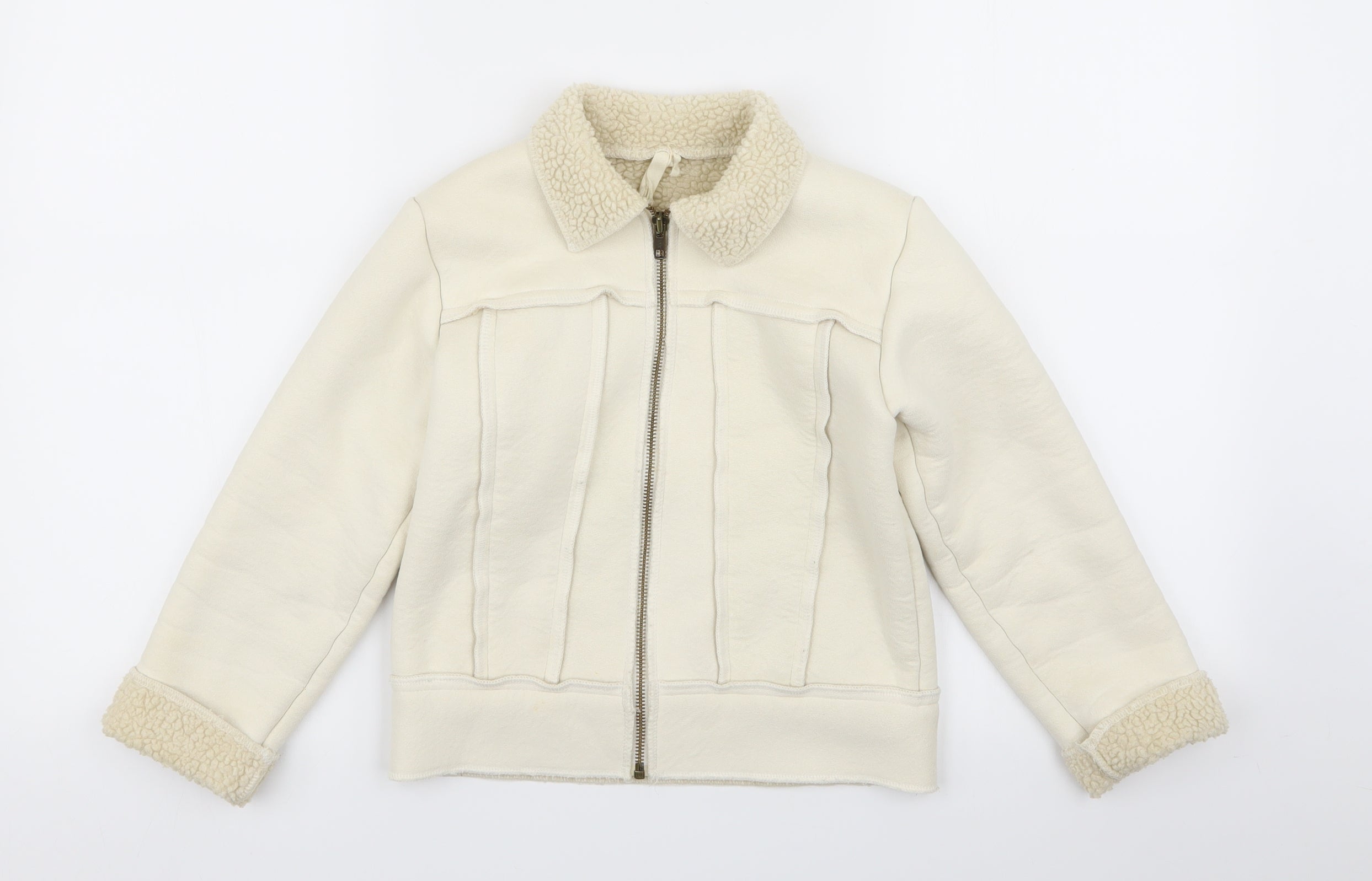 M&S Girls Ivory Jacket Size 7-8 Years – Preworn