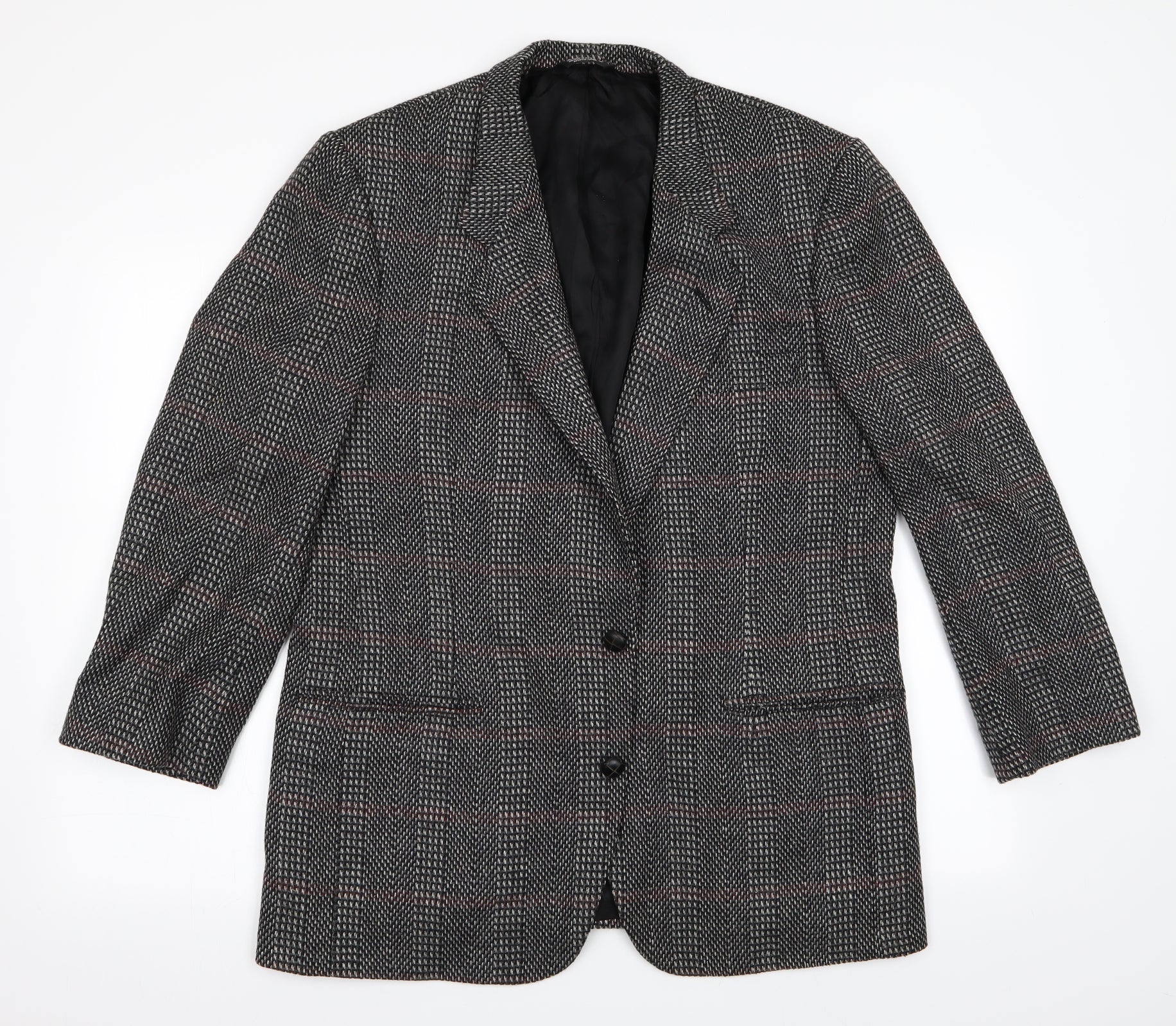 Nino Cerruti Mens Black Herringbone Jacket Blazer – Preworn