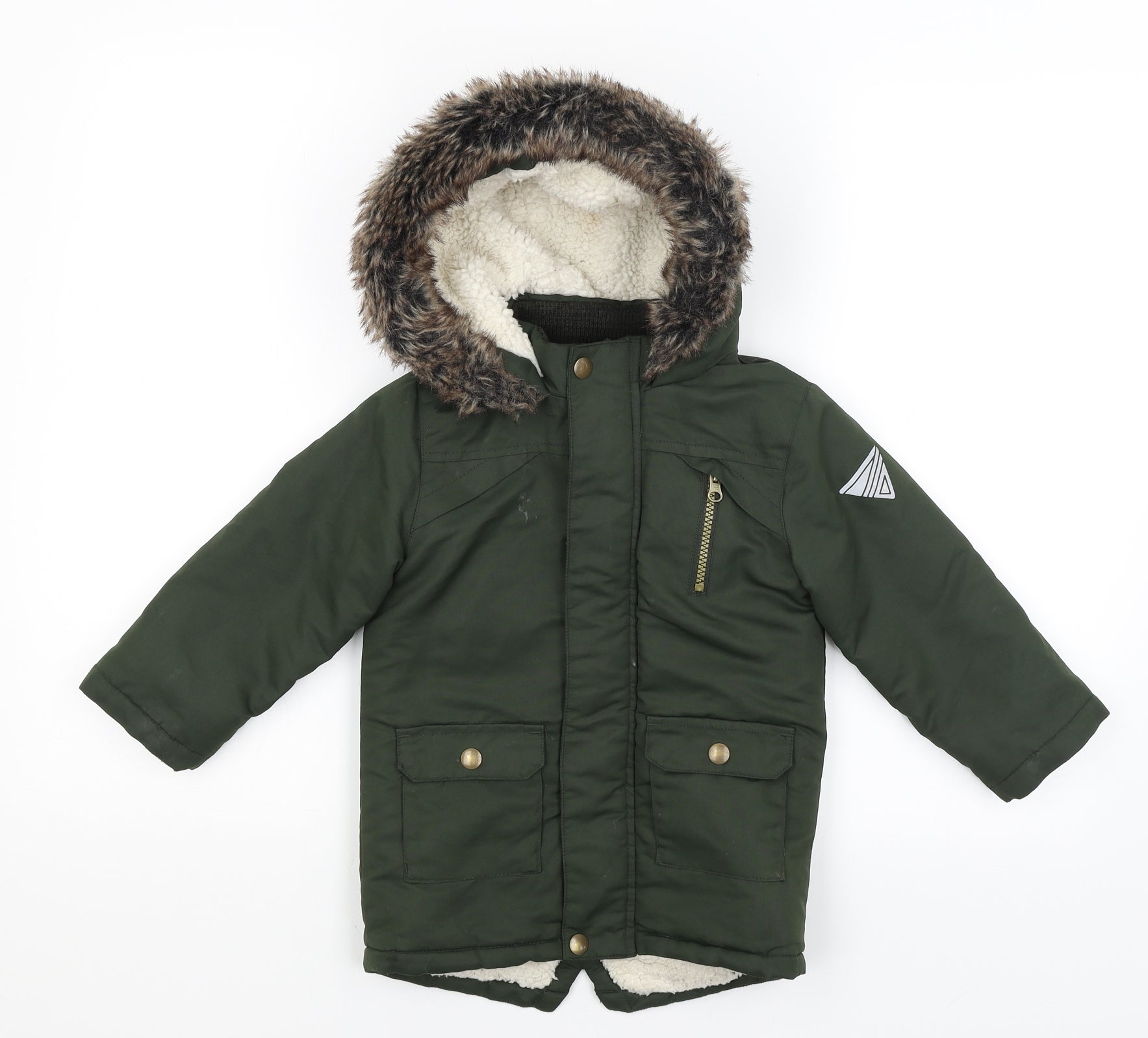 Primark Girls Green Puffer Jacket Coat Size 2-3 Years – Preworn