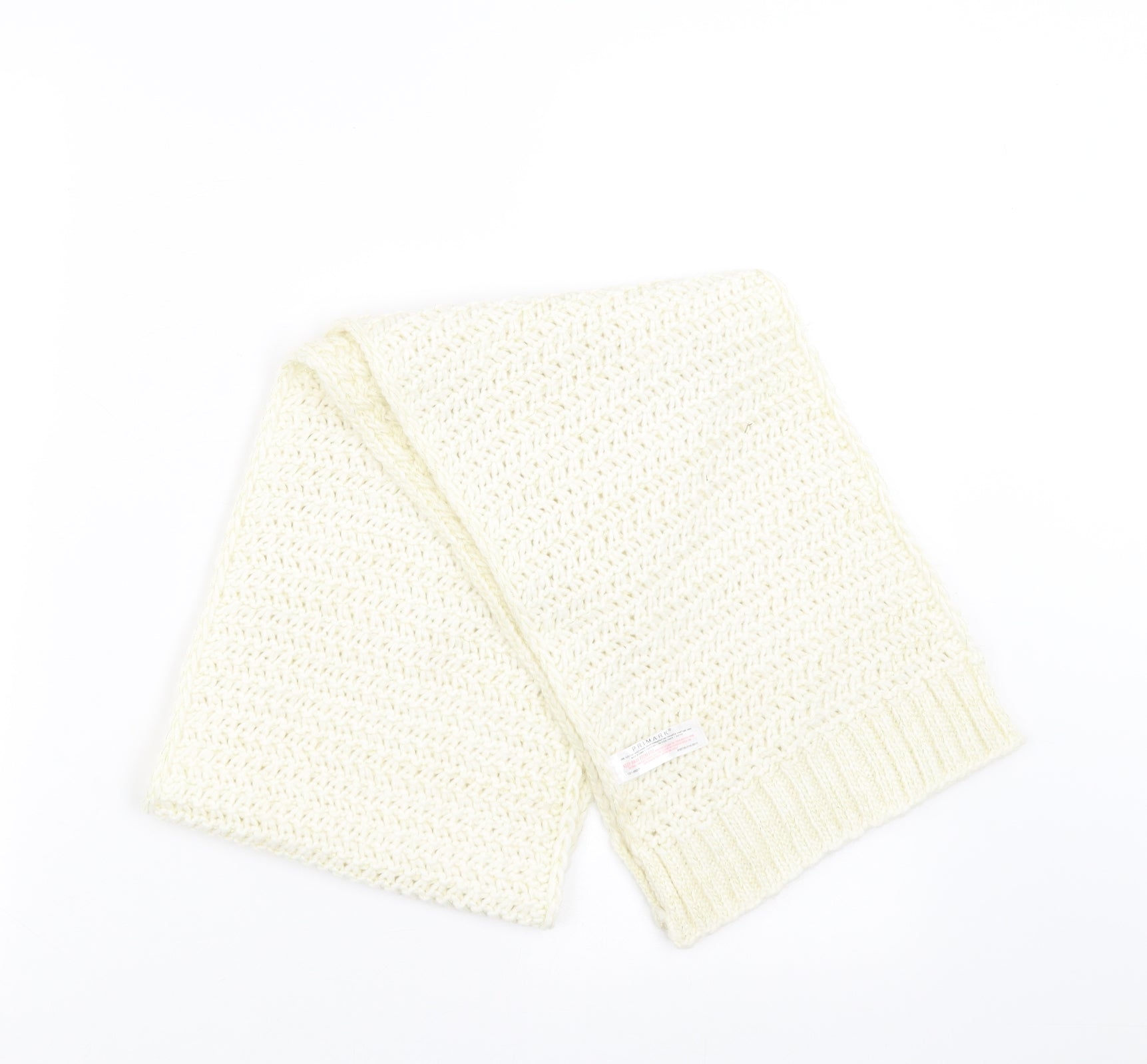 Primark Womens Ivory Knit Scarf – Preworn
