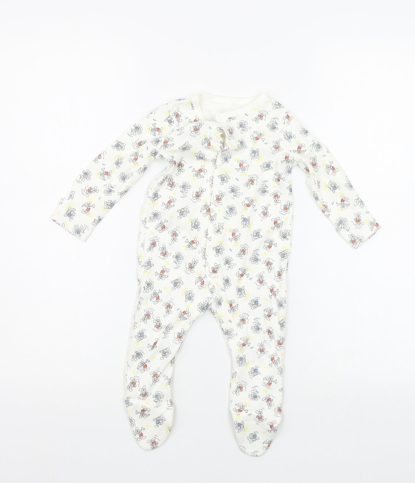 George Baby White Geometric Babygrow One-Piece Size 3-6 Months – Preworn