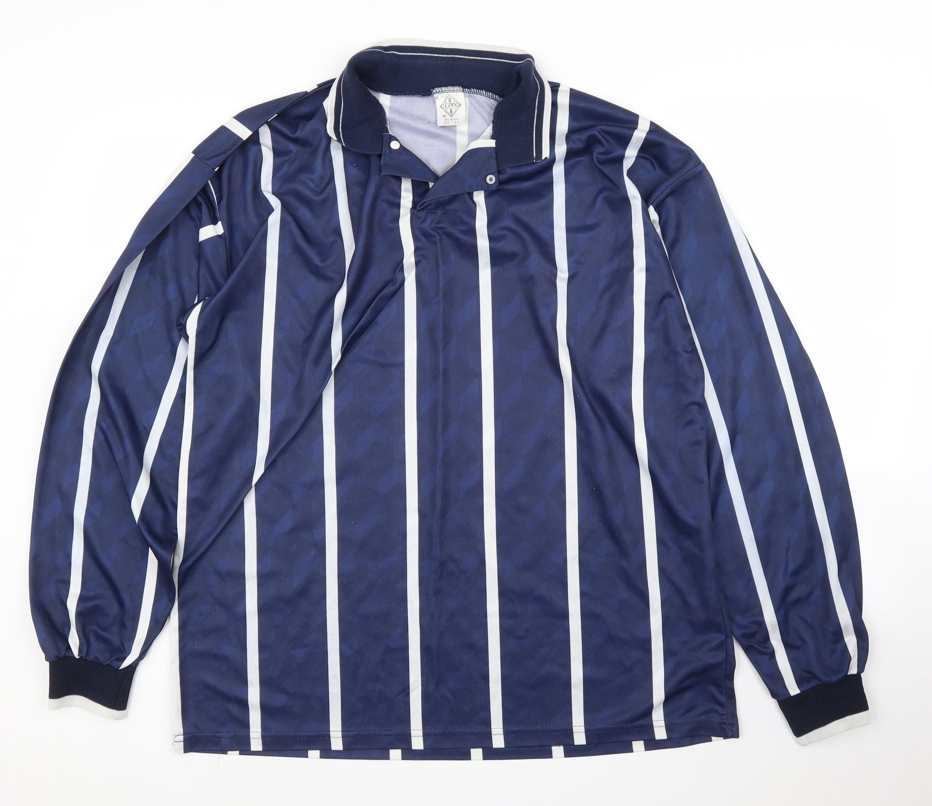 Kelly Mens Blue Striped Polo Size XL – Preworn