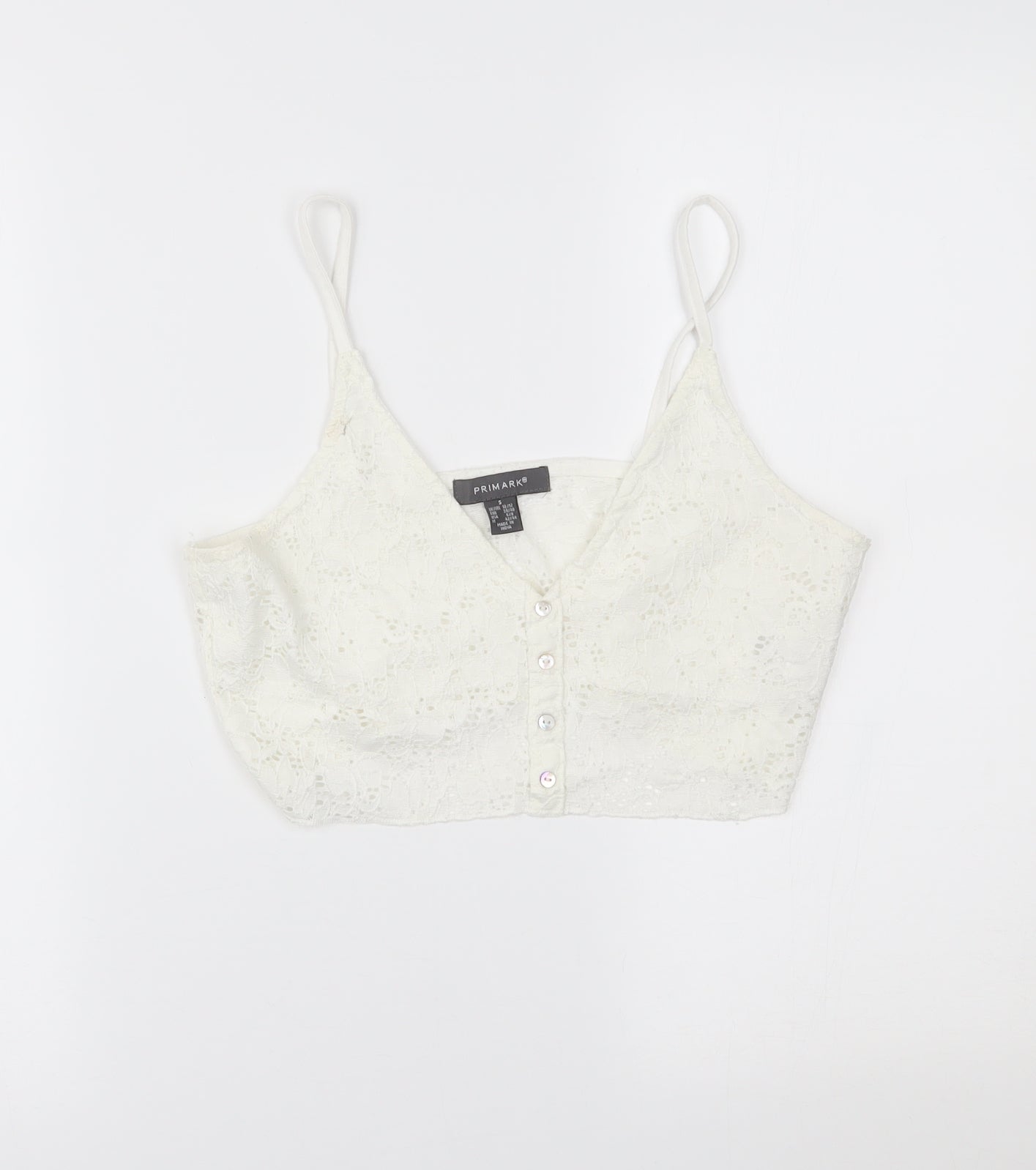 Primark Womens White Cropped Tank Size S – Preworn