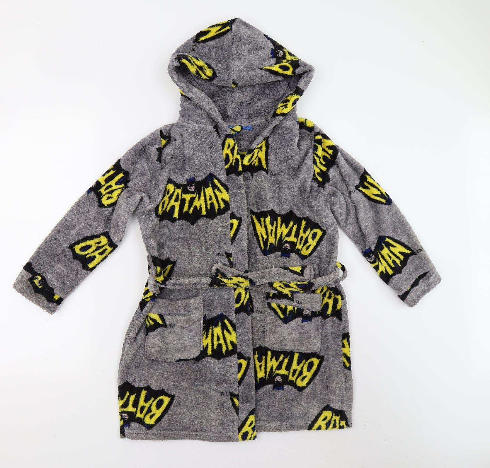 Primark Boys Grey Solid Fleece Gown Size 8-9 Years - Batman – Preworn