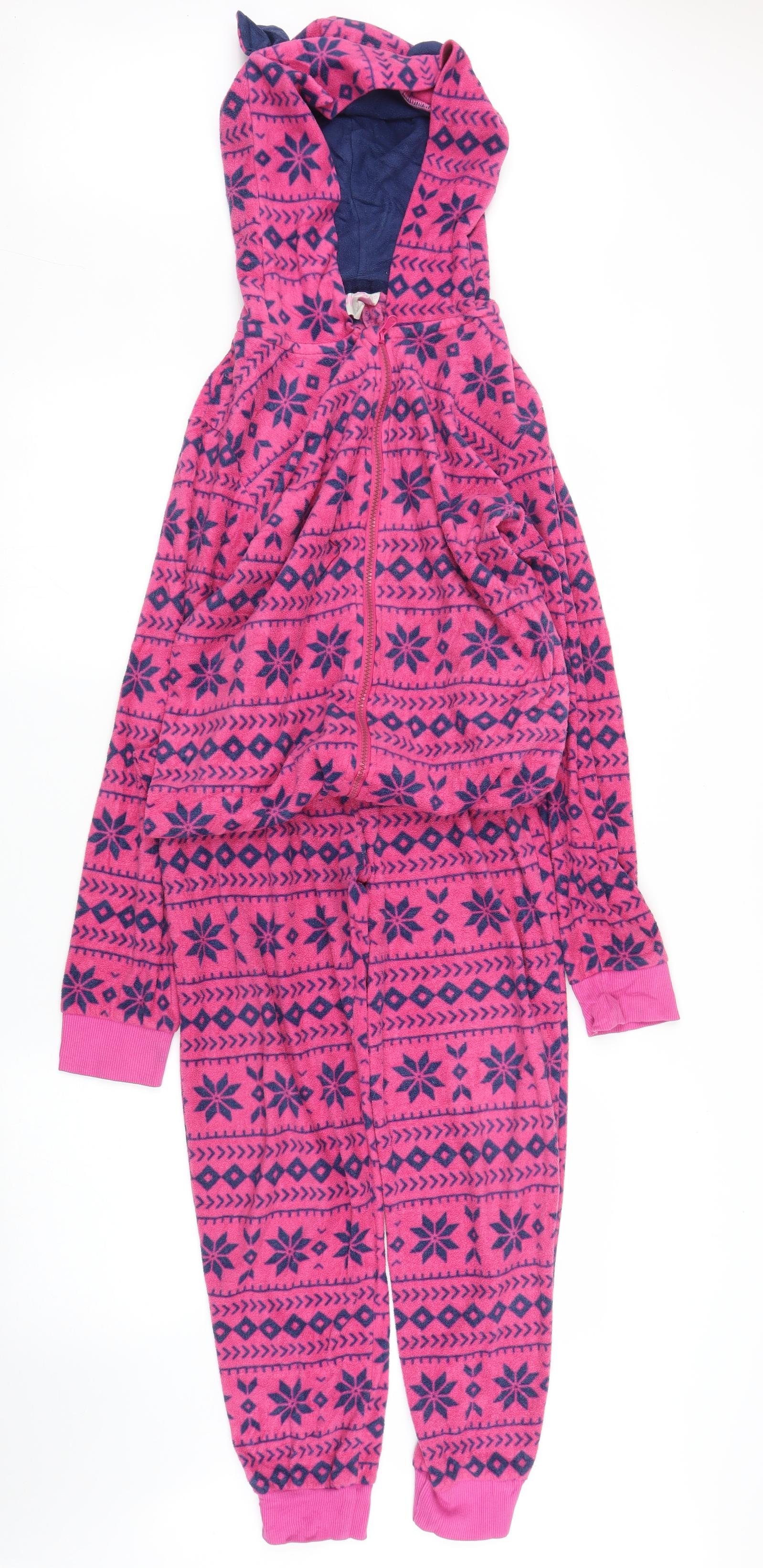 Onezee Girls Pink Fair Isle Capri One Piece Size 13 Years – Preworn