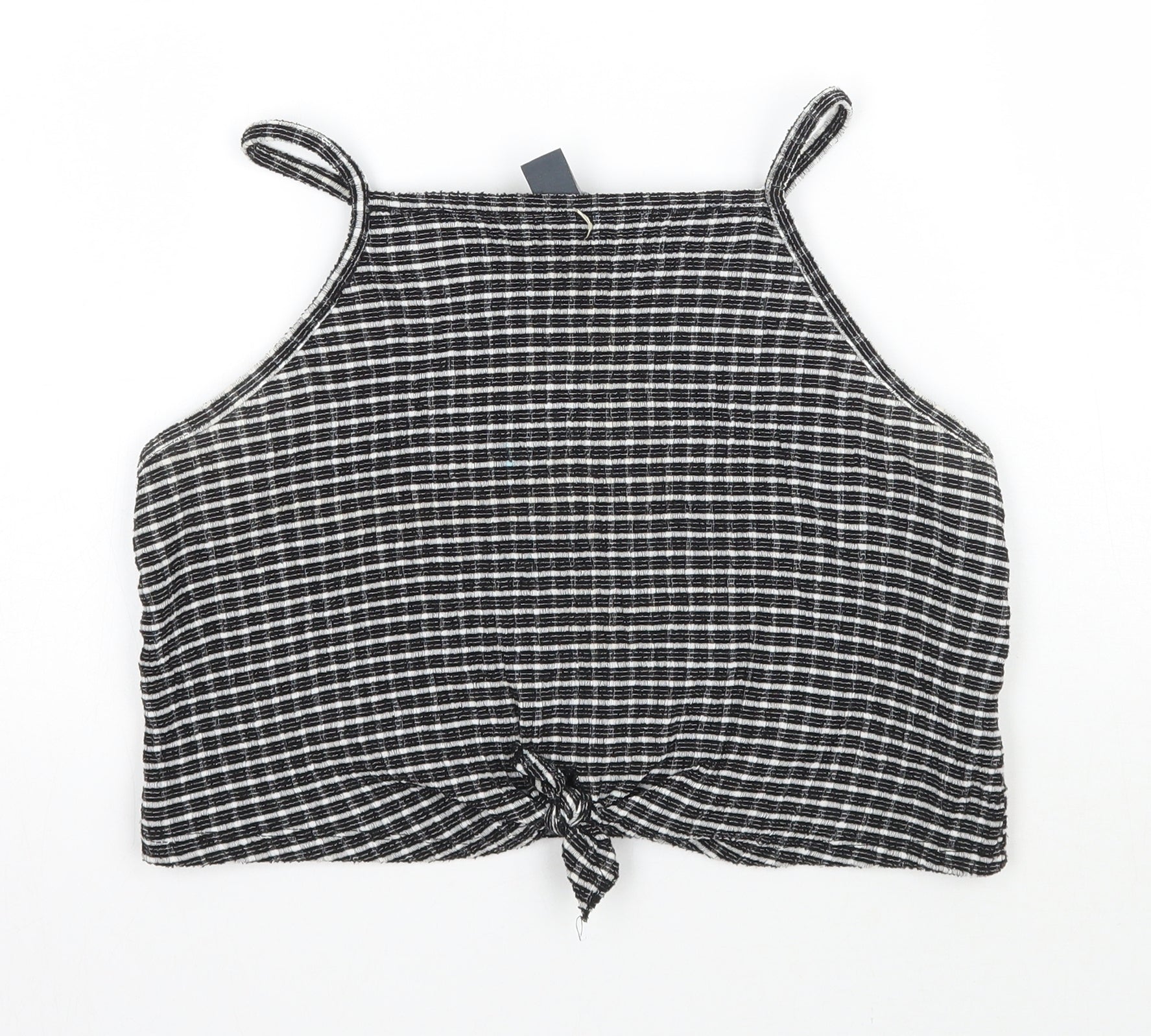 Primark Womens Black Striped Camisole Tank Size S - Cropped – Preworn