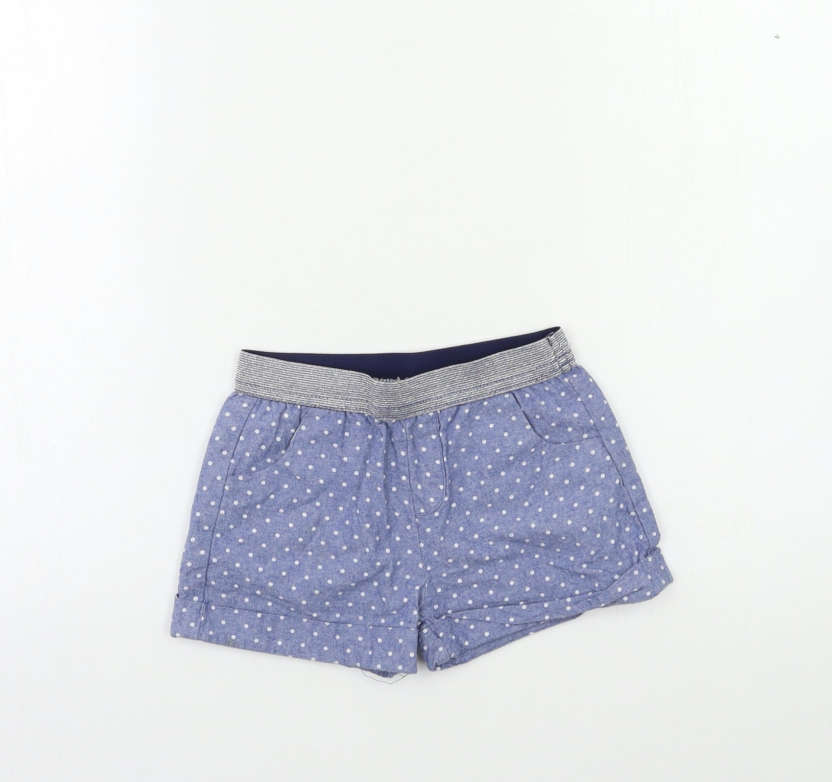 Hullabaloo Girls Blue Polka Dot Sailor Shorts Size 2-3 Years – Preworn