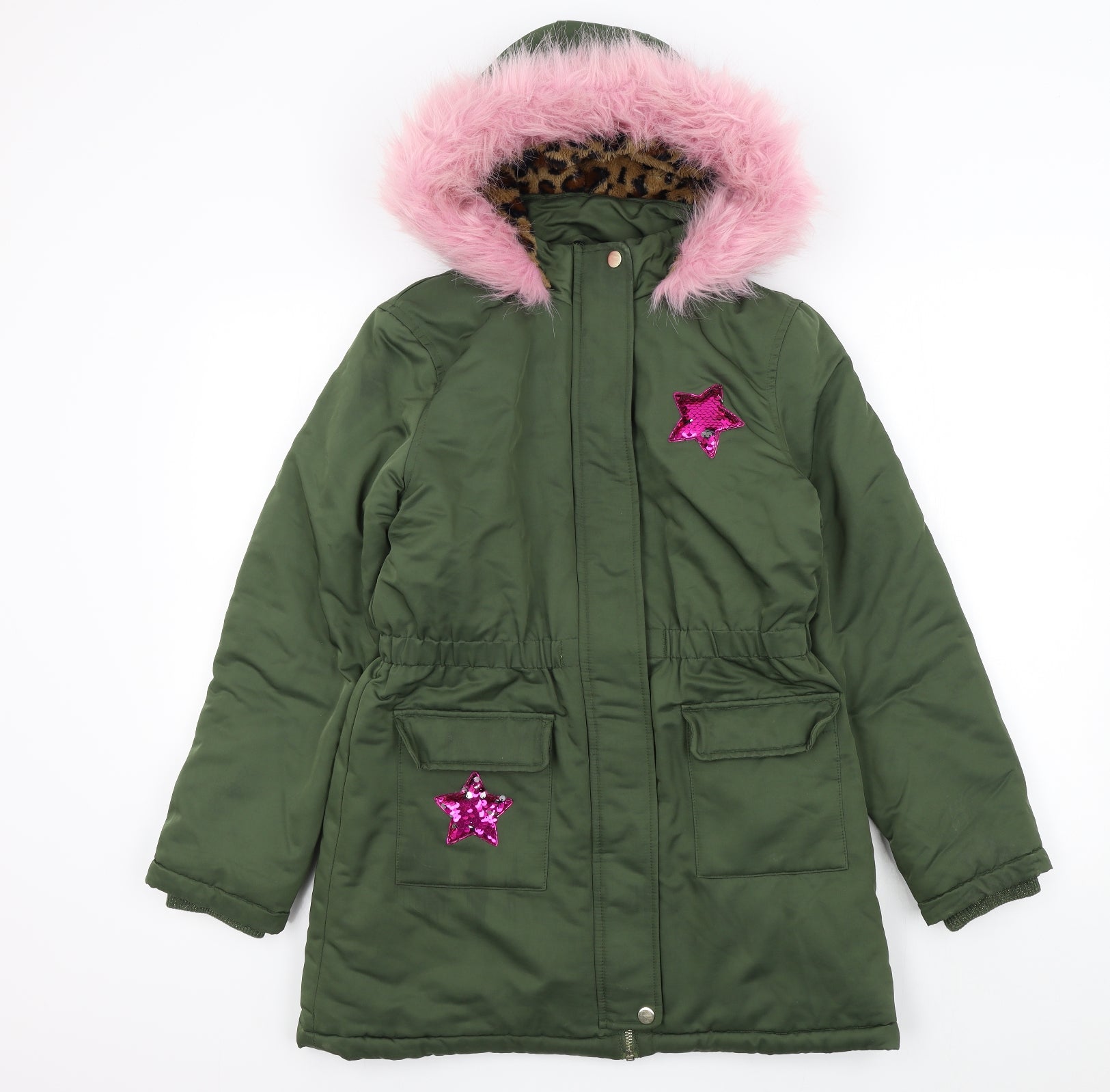 Matalan Girls Green Colourblock Basic Jacket Coat Size 12 Years – Preworn