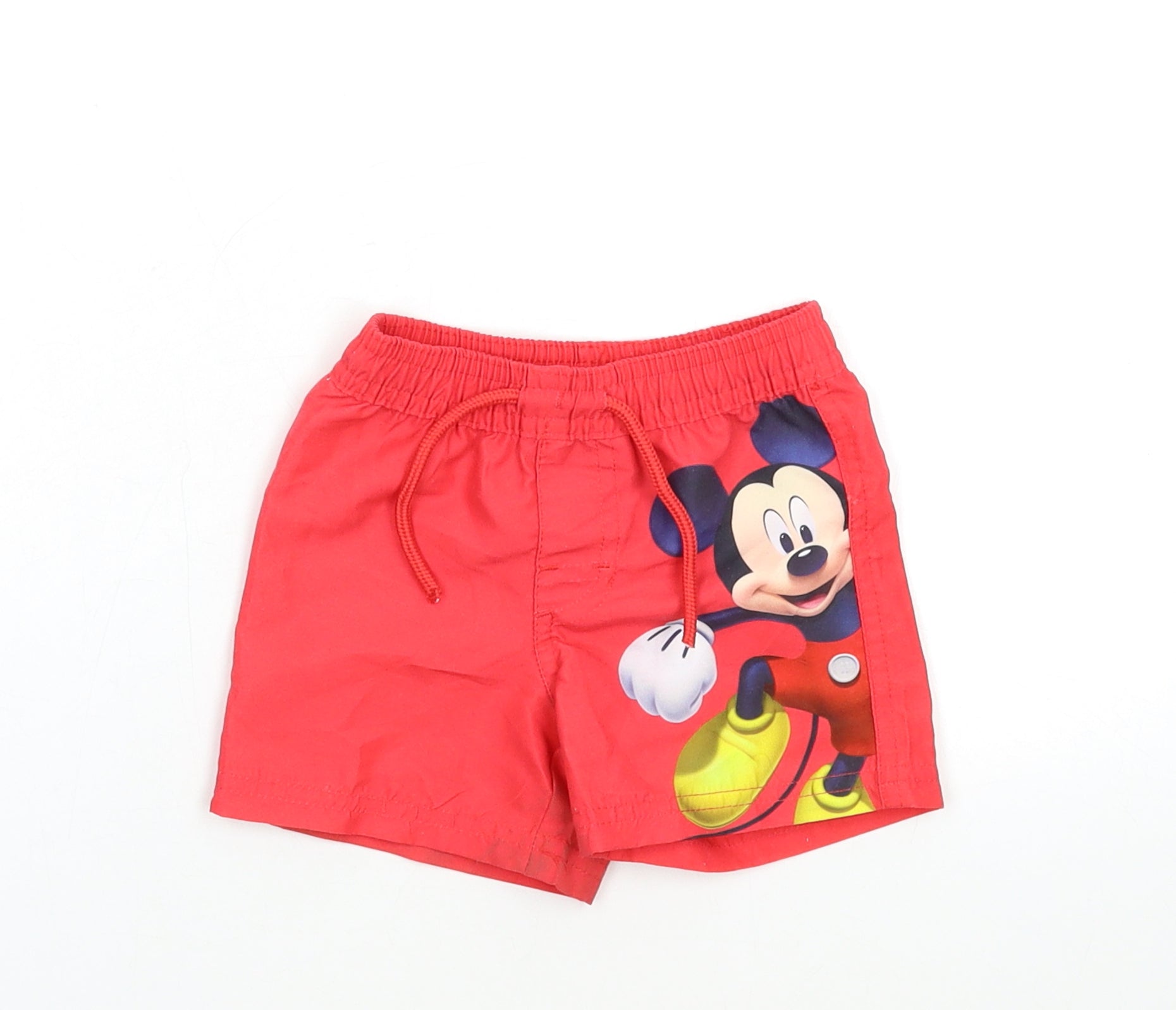 Disney Baby Red Cropped Trousers Size 6-9 Months - Mickey mouse – Preworn