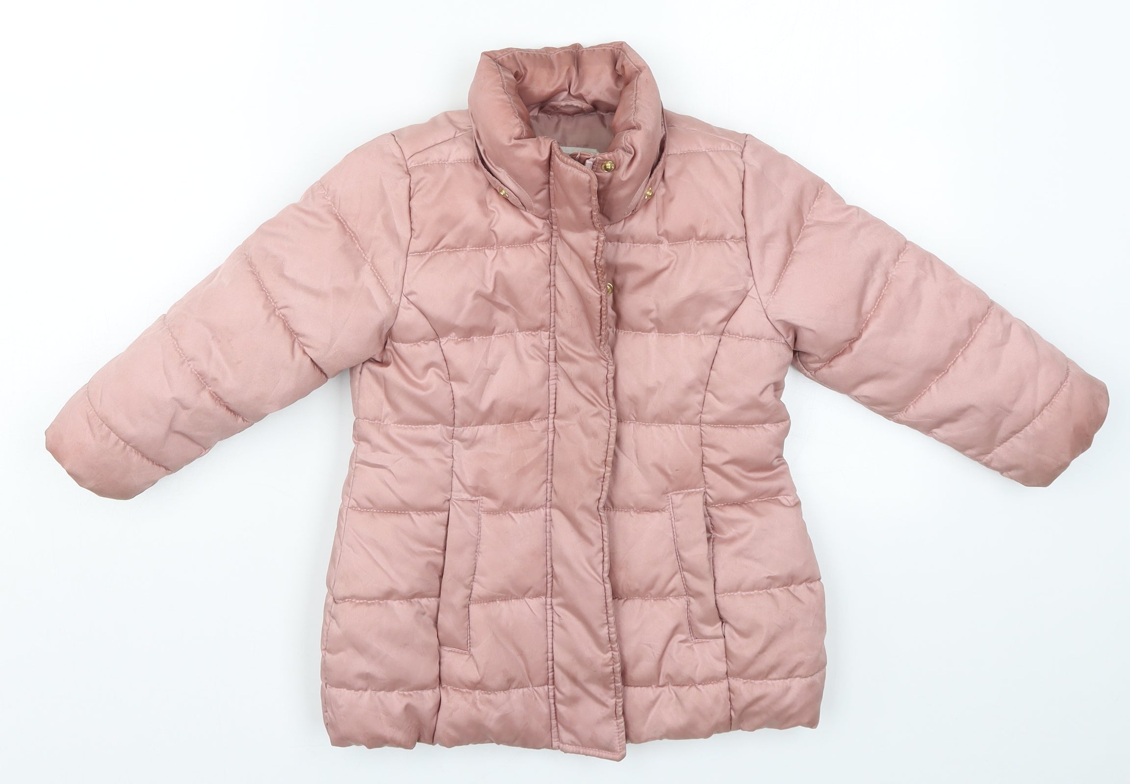 H&M Girls Pink Parka Coat Size 5 Years – Preworn