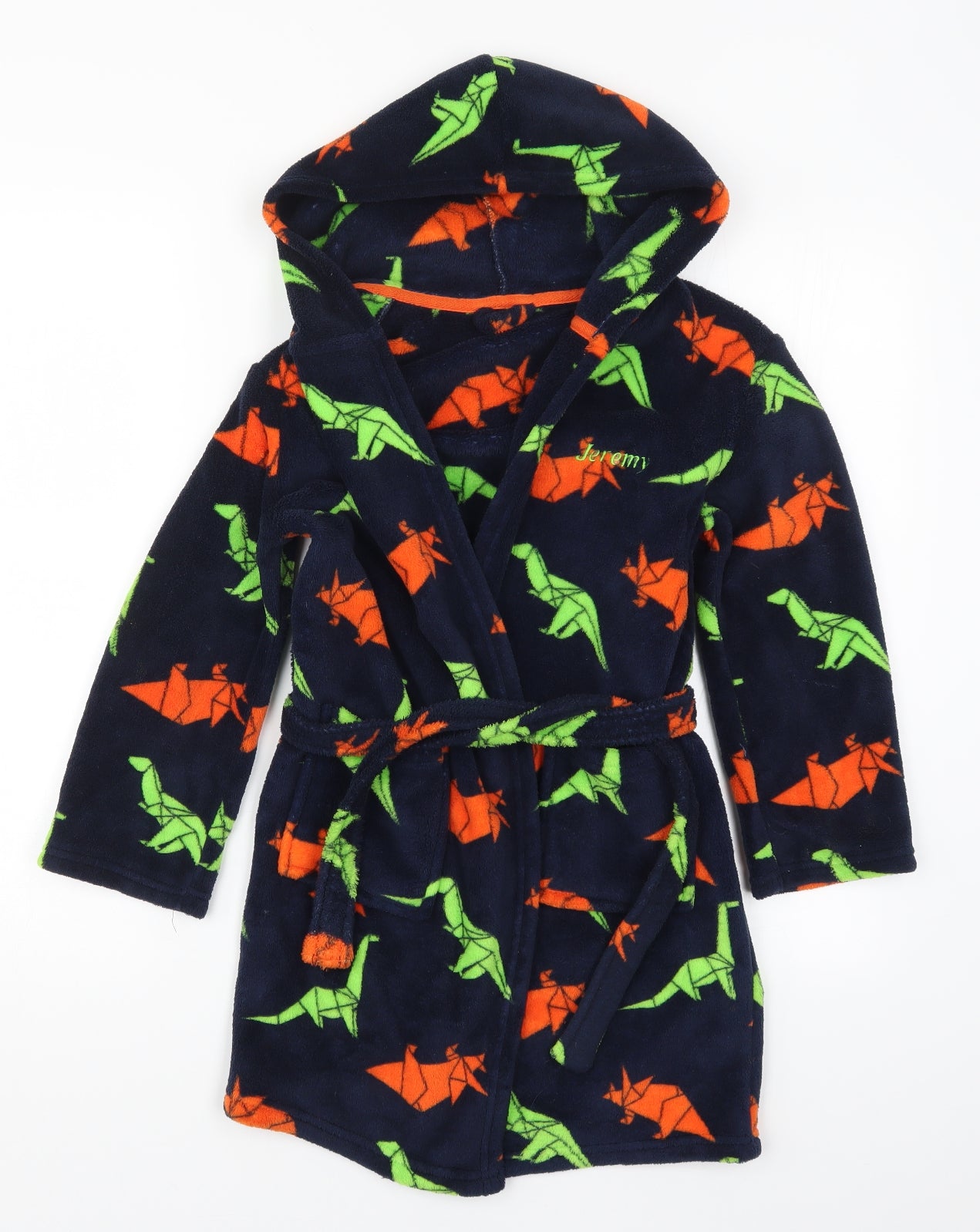 Preworn Boys Blue Solid Robe Size 8-9 Years - Dinosaurs Jeremy