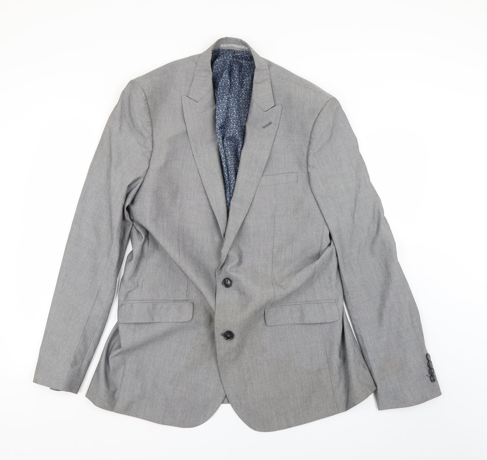 Cedar Wood State Mens Grey Jacket Suit Jacket Size 40 – Preworn