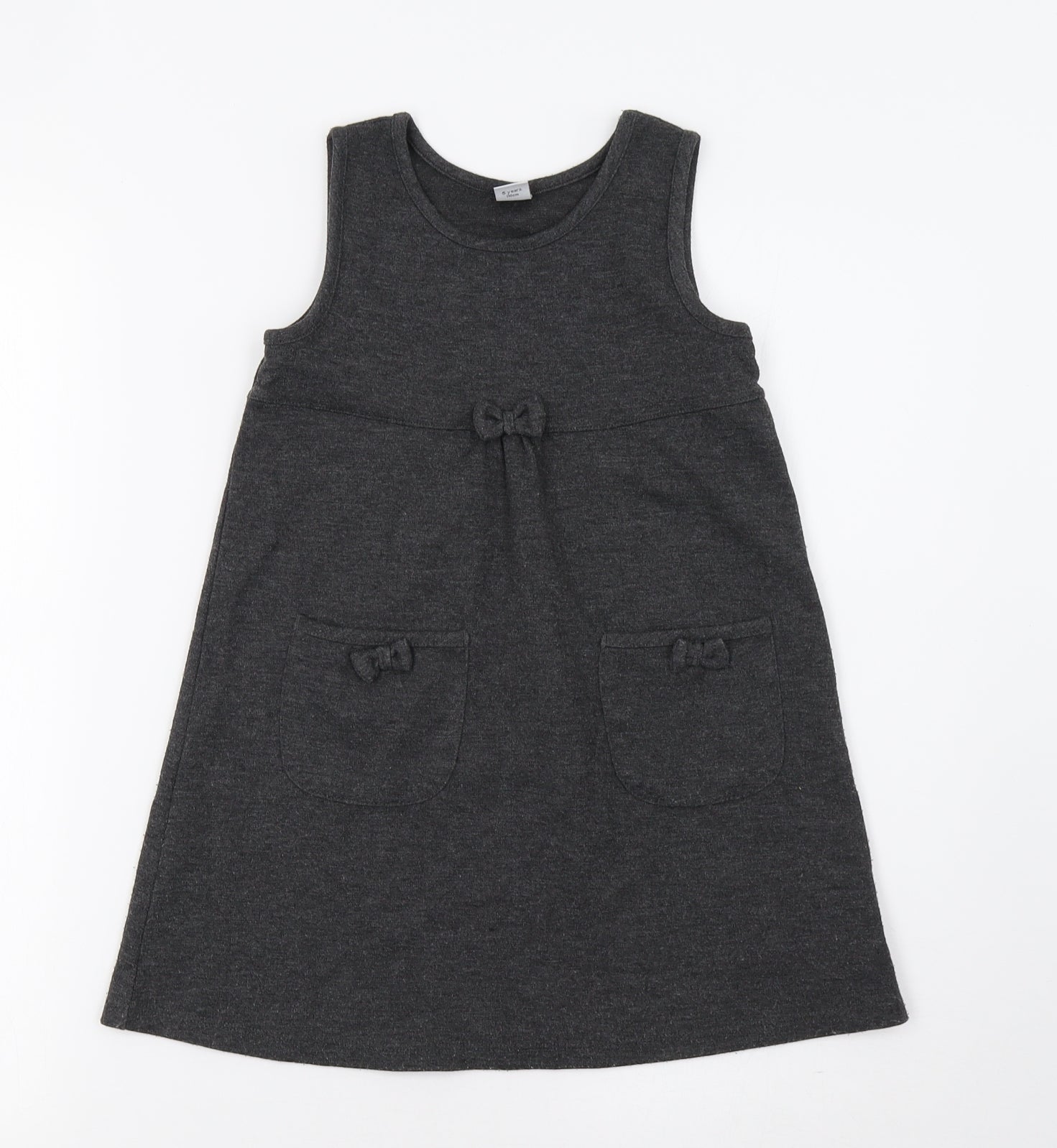 Tu School Girls Grey Pinafore/Dungaree Dress Size 5 Years – Preworn