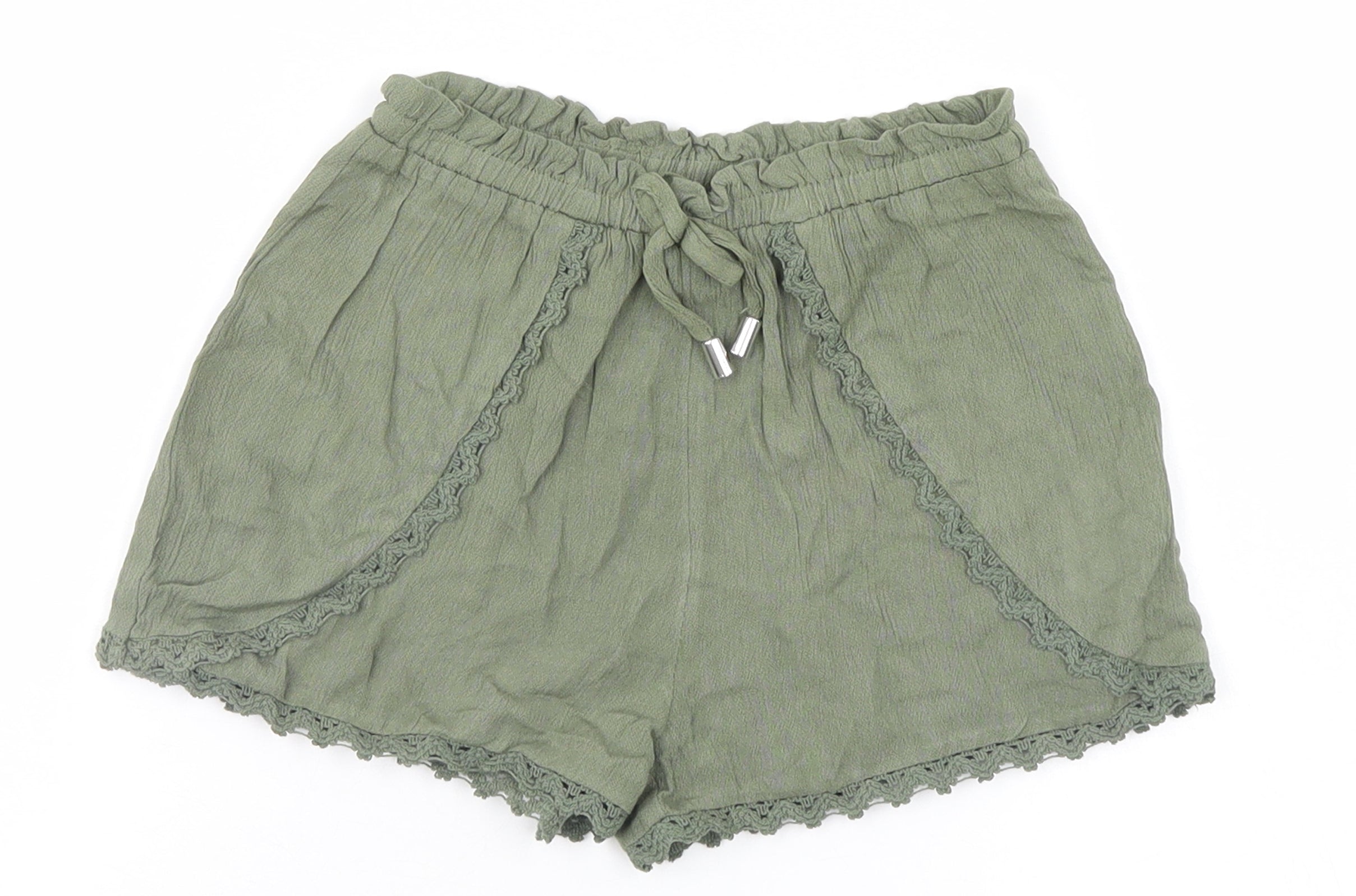 Primark Girls Green Cut-Off Shorts Size 7-8 Years – Preworn