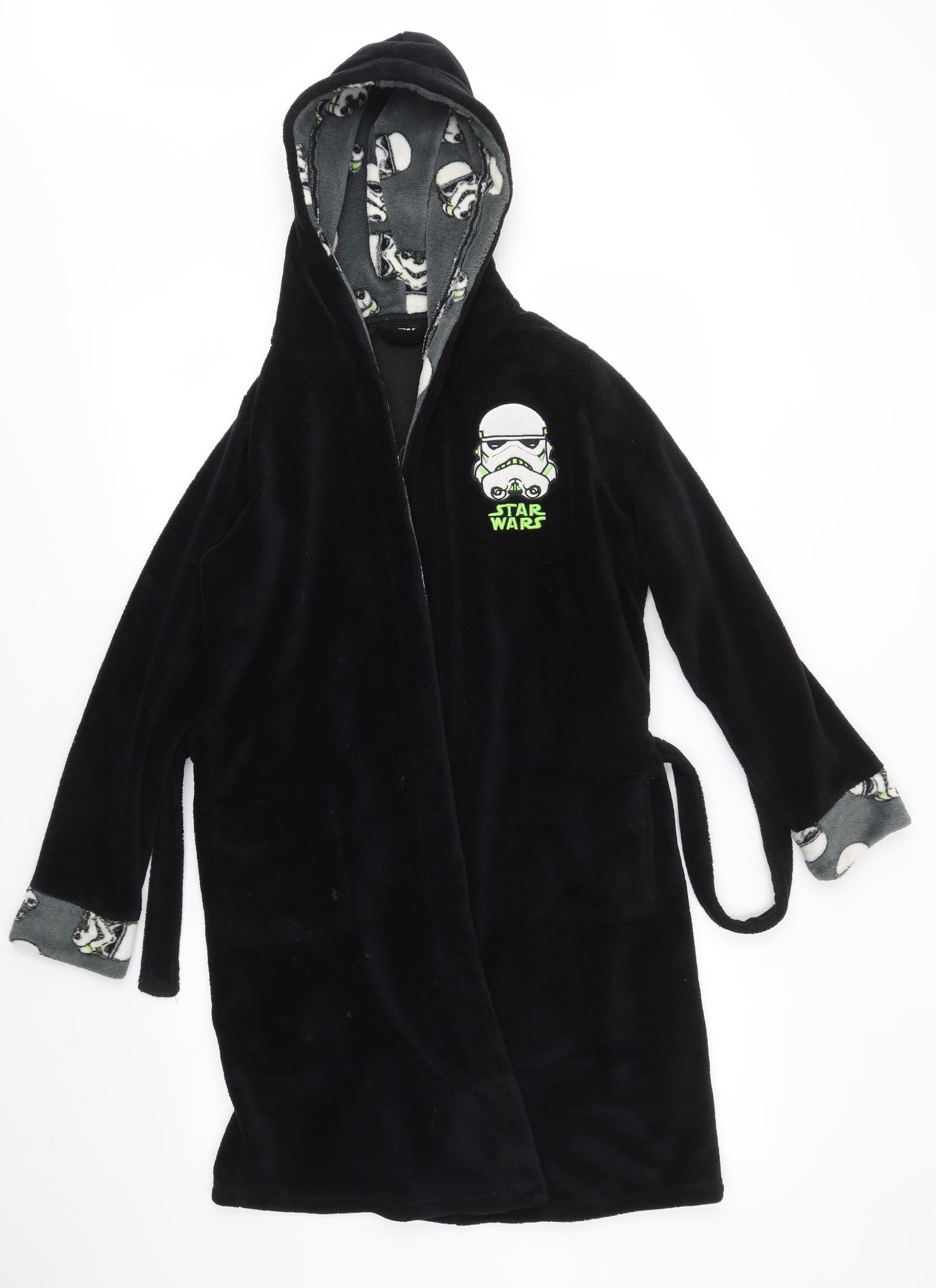 Primark Boys Black Solid Robe Size 11-12 Years - STAR WARS – Preworn