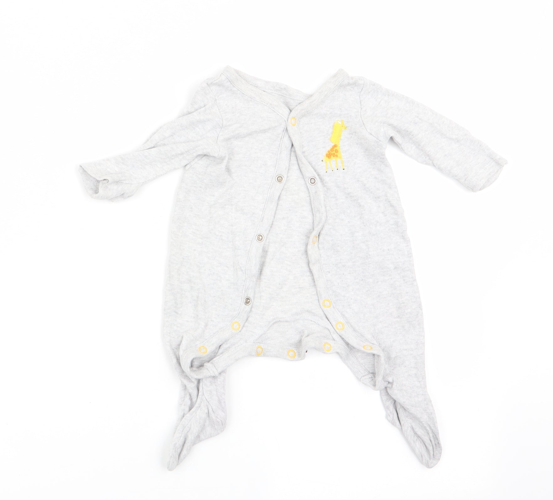 Mothercare Boys Grey Animal Print Babygrow One-Piece Size Newborn - Gi ...