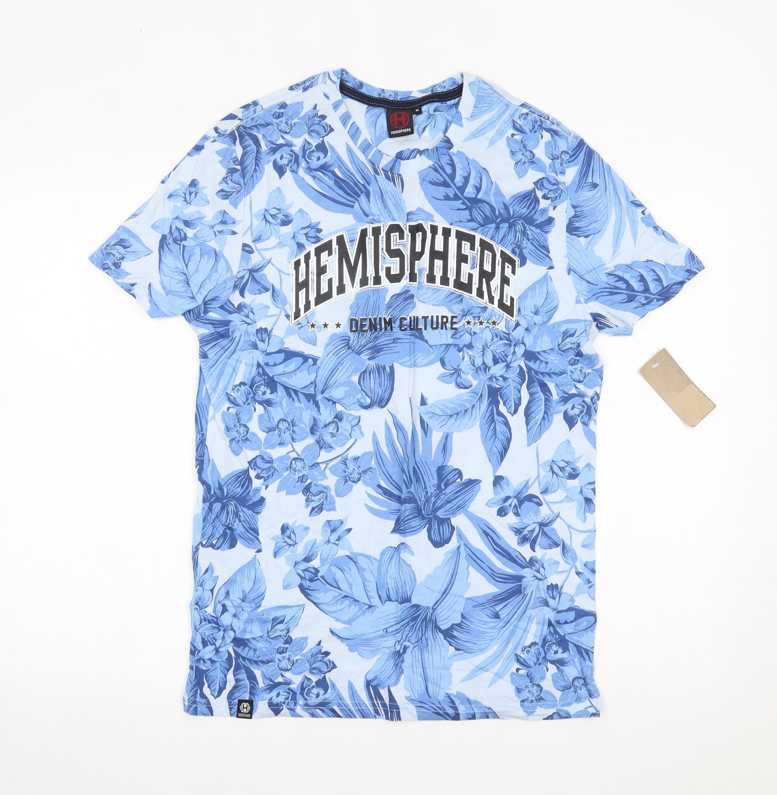 Hemisphere Mens Blue Floral T-Shirt – Preworn