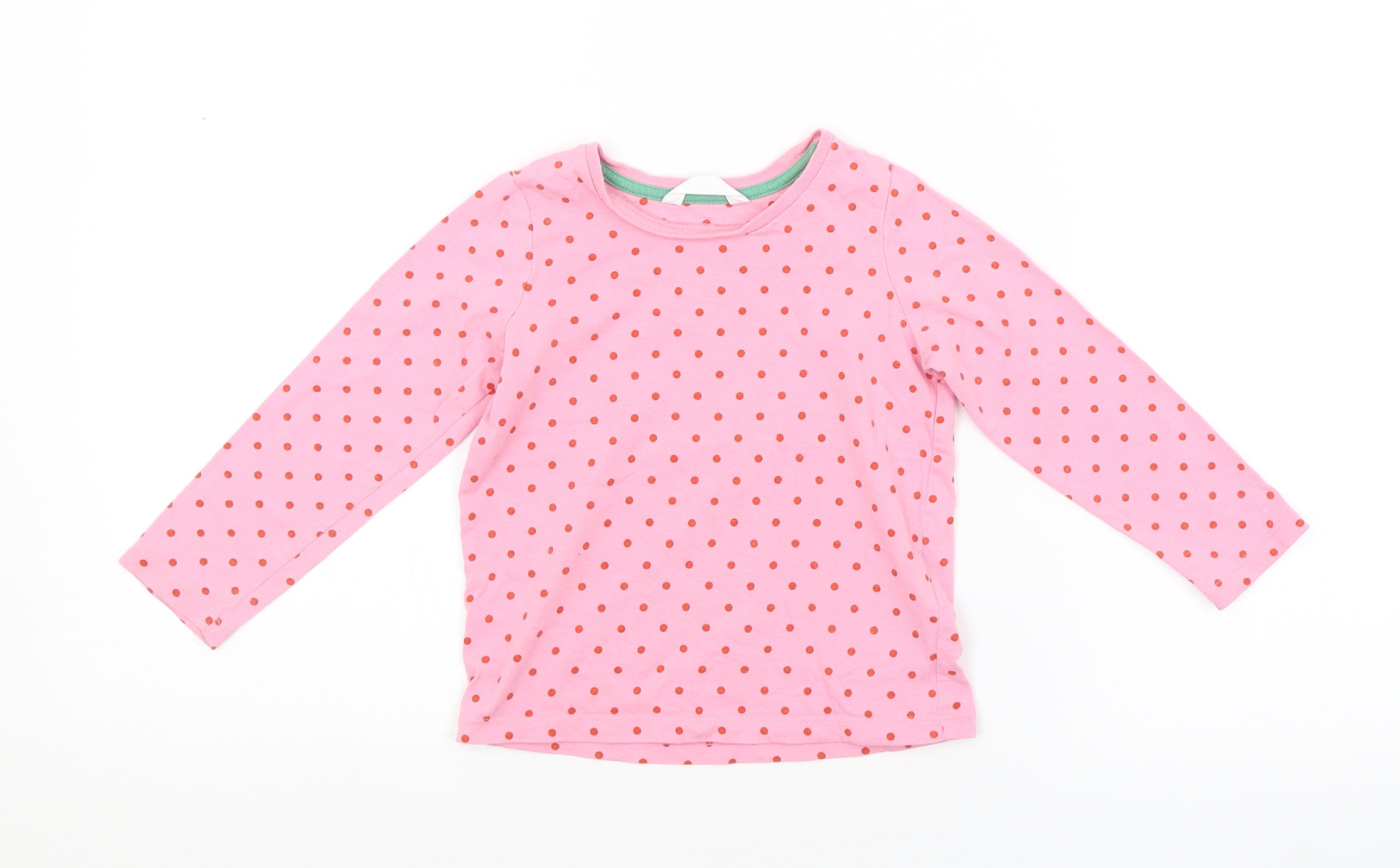 M&S Girls Pink Spotted Basic T-Shirt Size 2-3 Years – Preworn