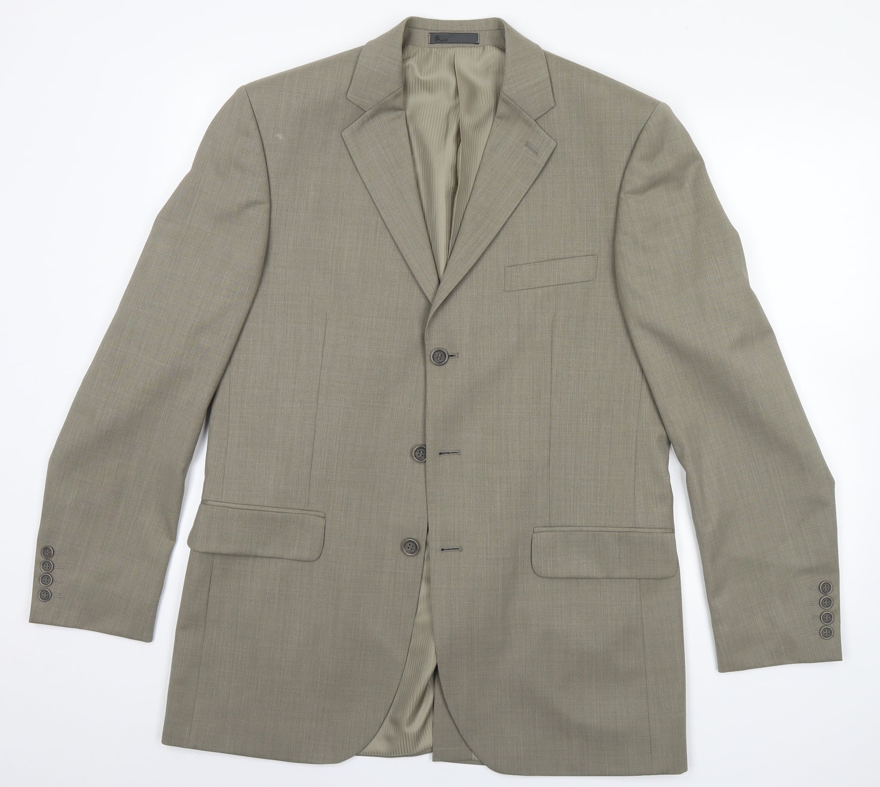 BHS Mens Beige Overcoat Blazer – Preworn