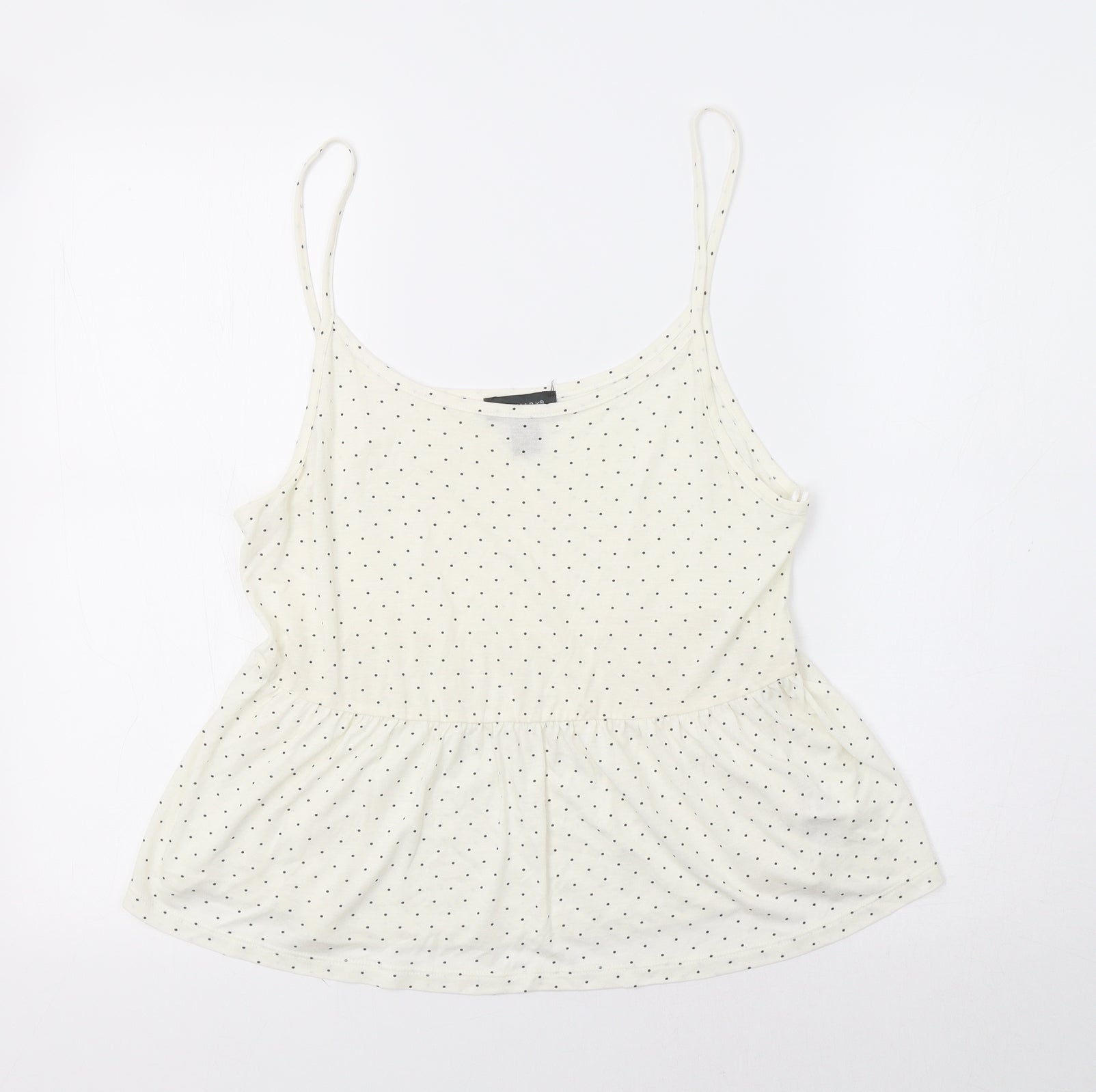 Primark Womens Ivory Polka Dot Camisole Tank Size M – Preworn