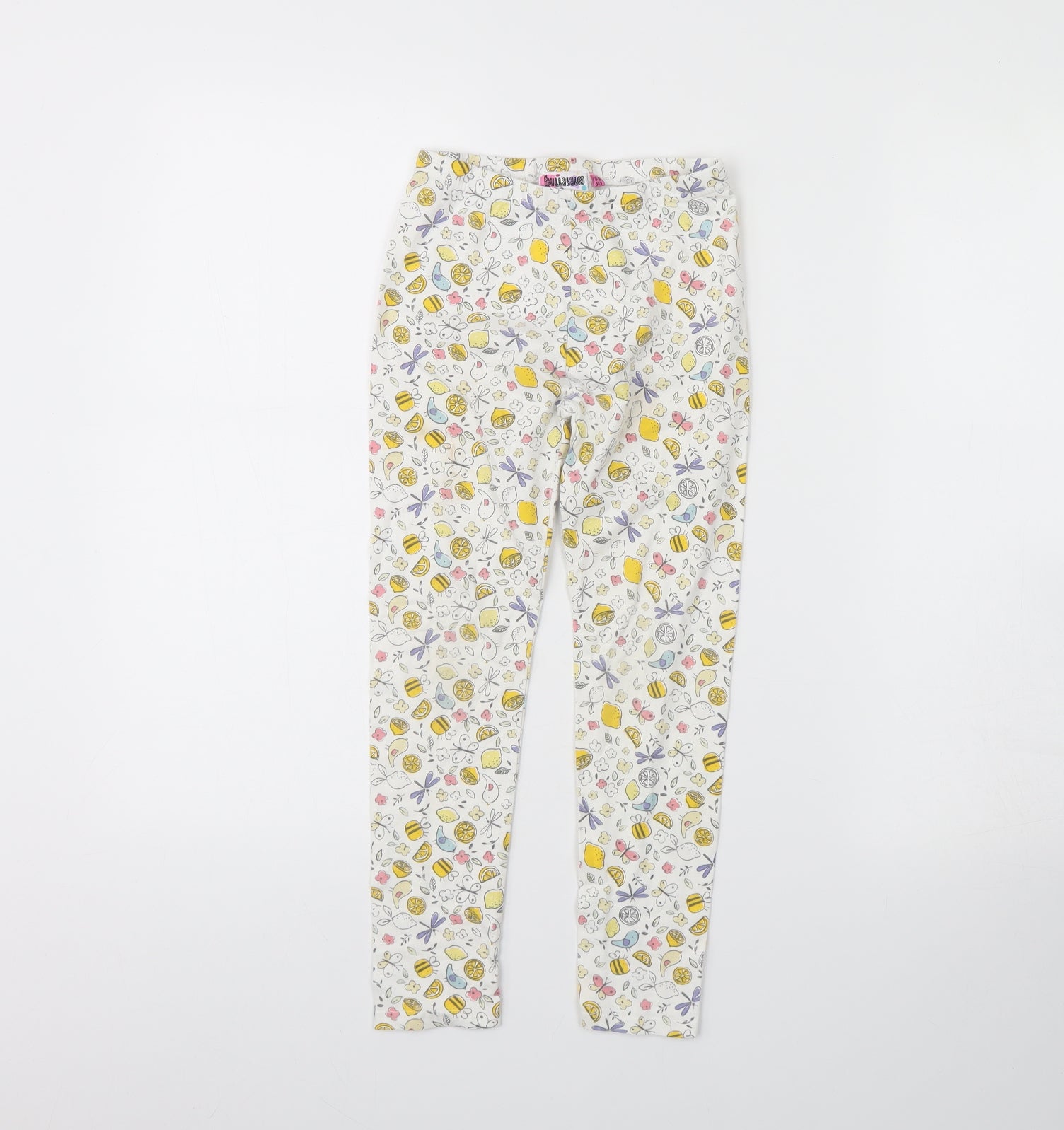 hullabaloo Girls White Spotted Capri Trousers Size 9 Years – Preworn