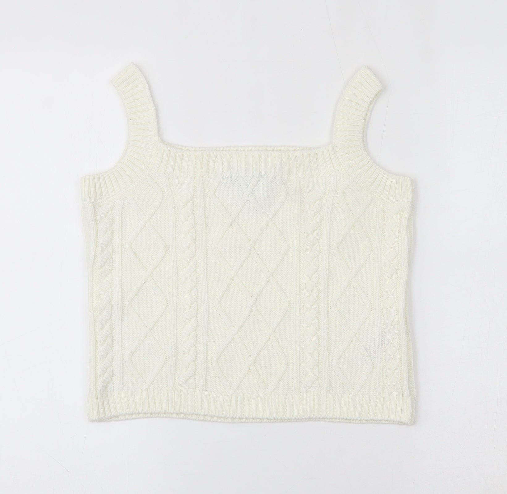 Primark Womens White Cropped Tank Size M – Preworn