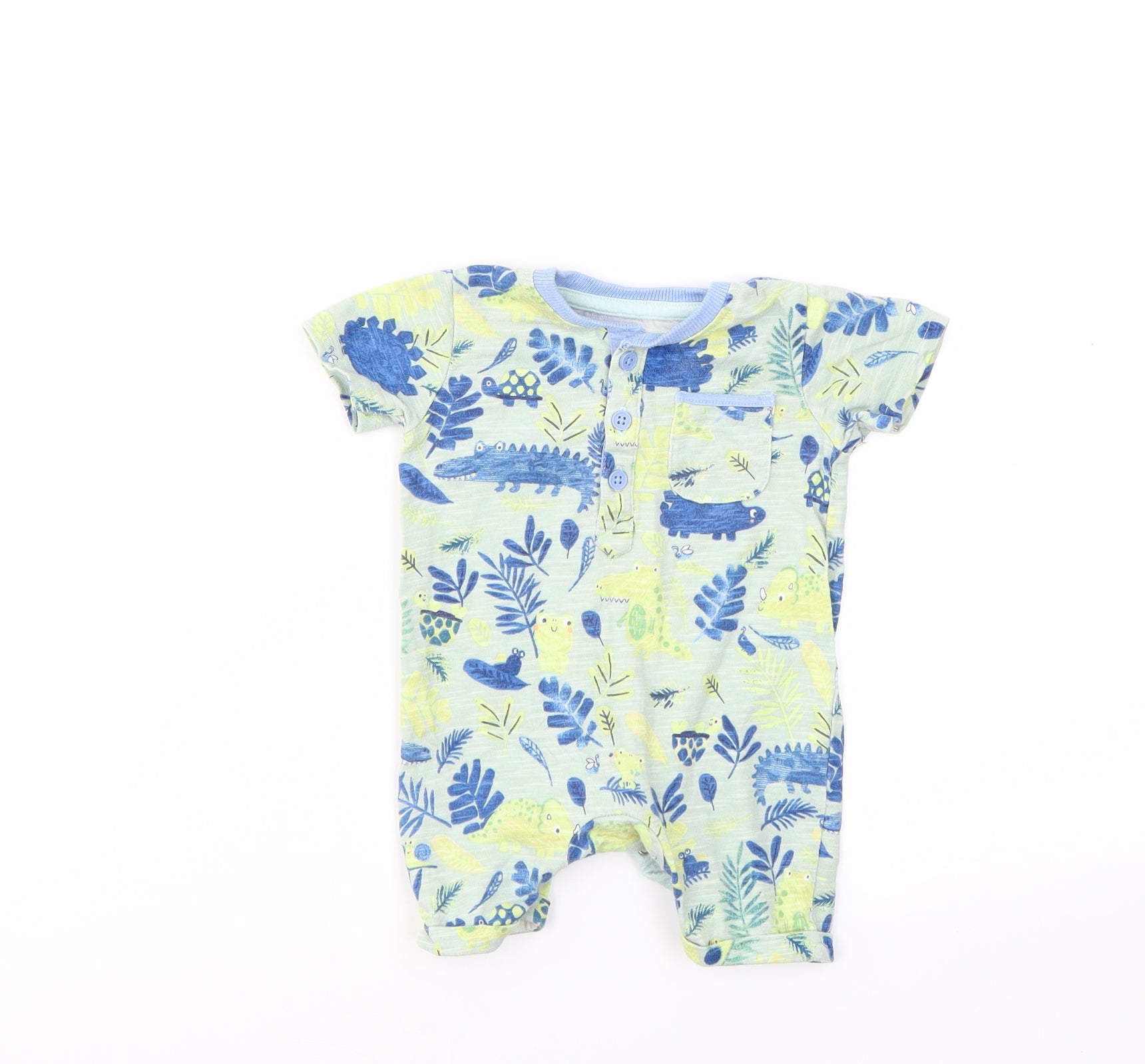 George Baby Multicoloured Animal Print Babygrow One-Piece Size Newborn ...