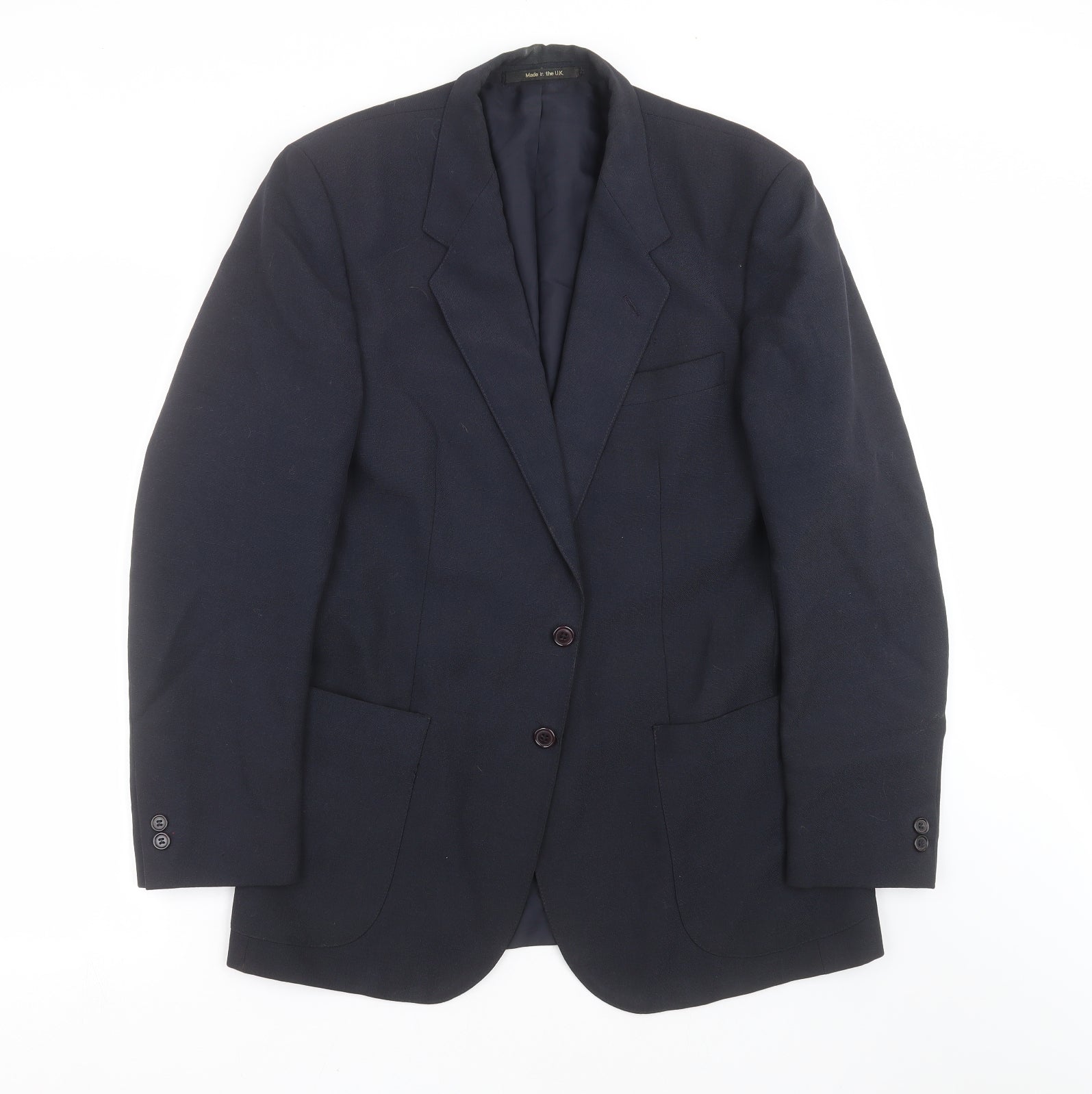 St michael Mens Blue Jacket Suit Jacket Size 40 – Preworn