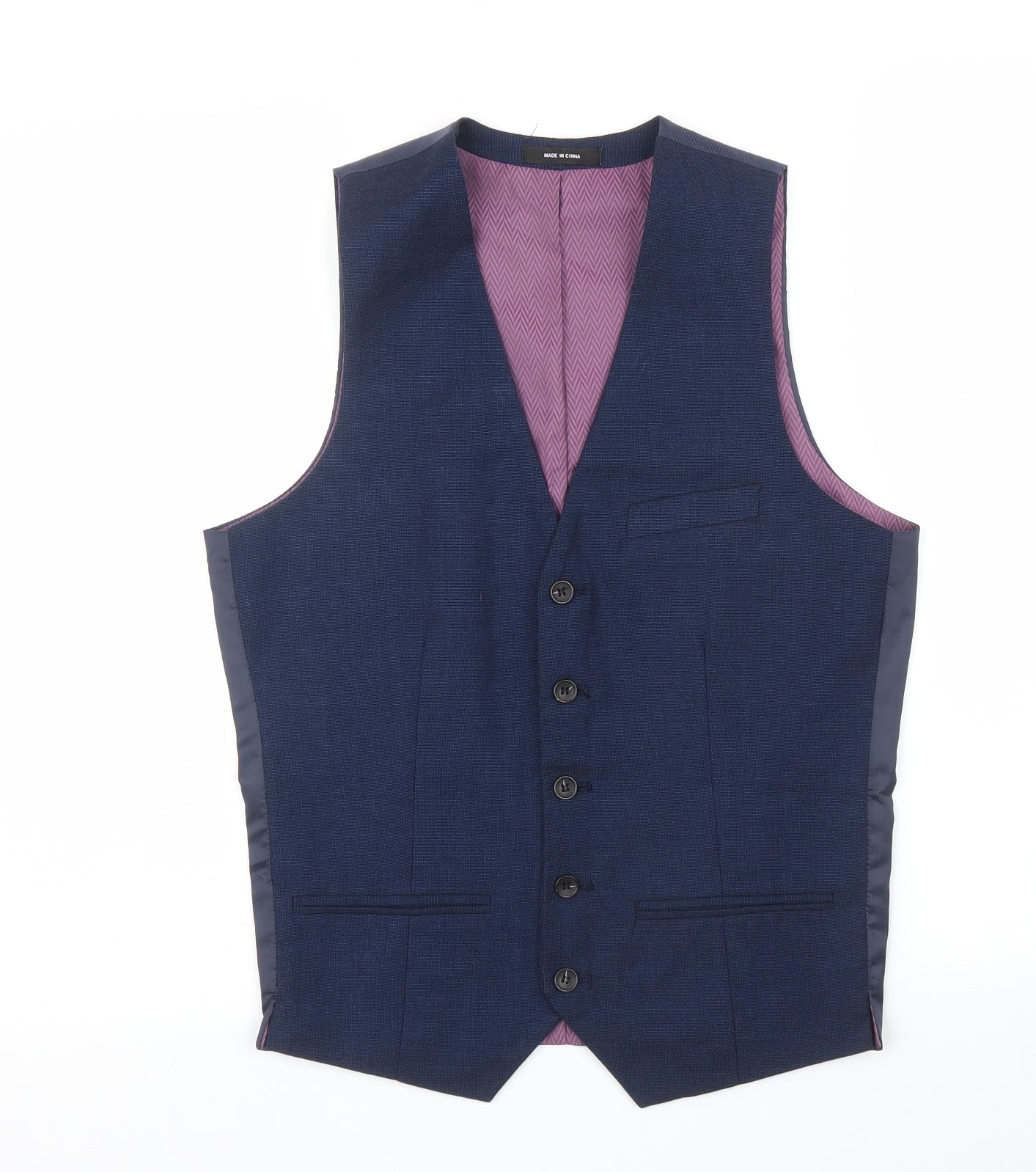 Primark Mens Blue Jacket Suit Waistcoat Size XS – Preworn