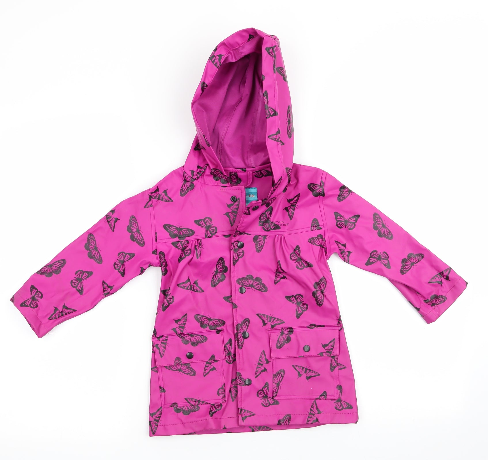 Mountain Warehouse Girls Pink Animal Print Rain Coat Coat Size 2-3 Yea ...