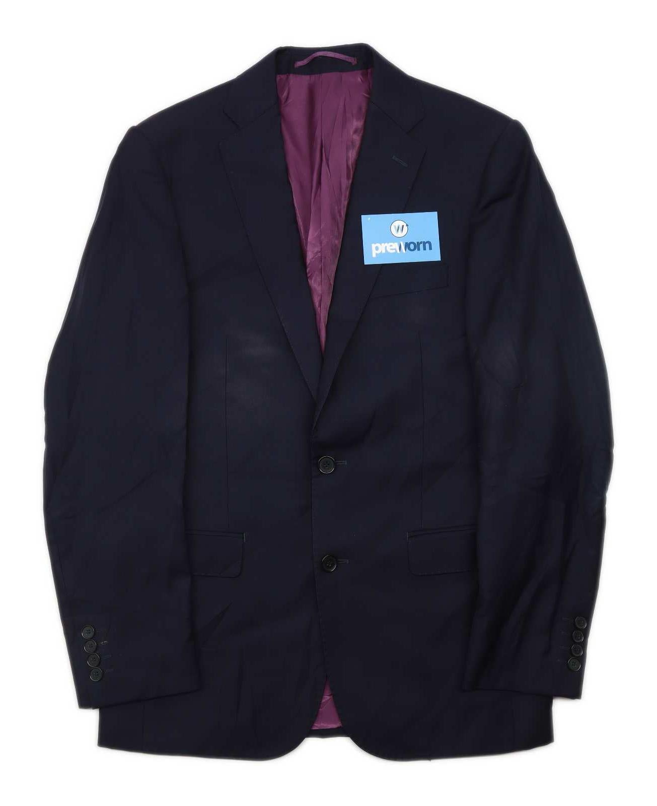 Savoy Taylors Guild Mens Wool Blue Suit Jacket 36 Chest (Regular) – Preworn