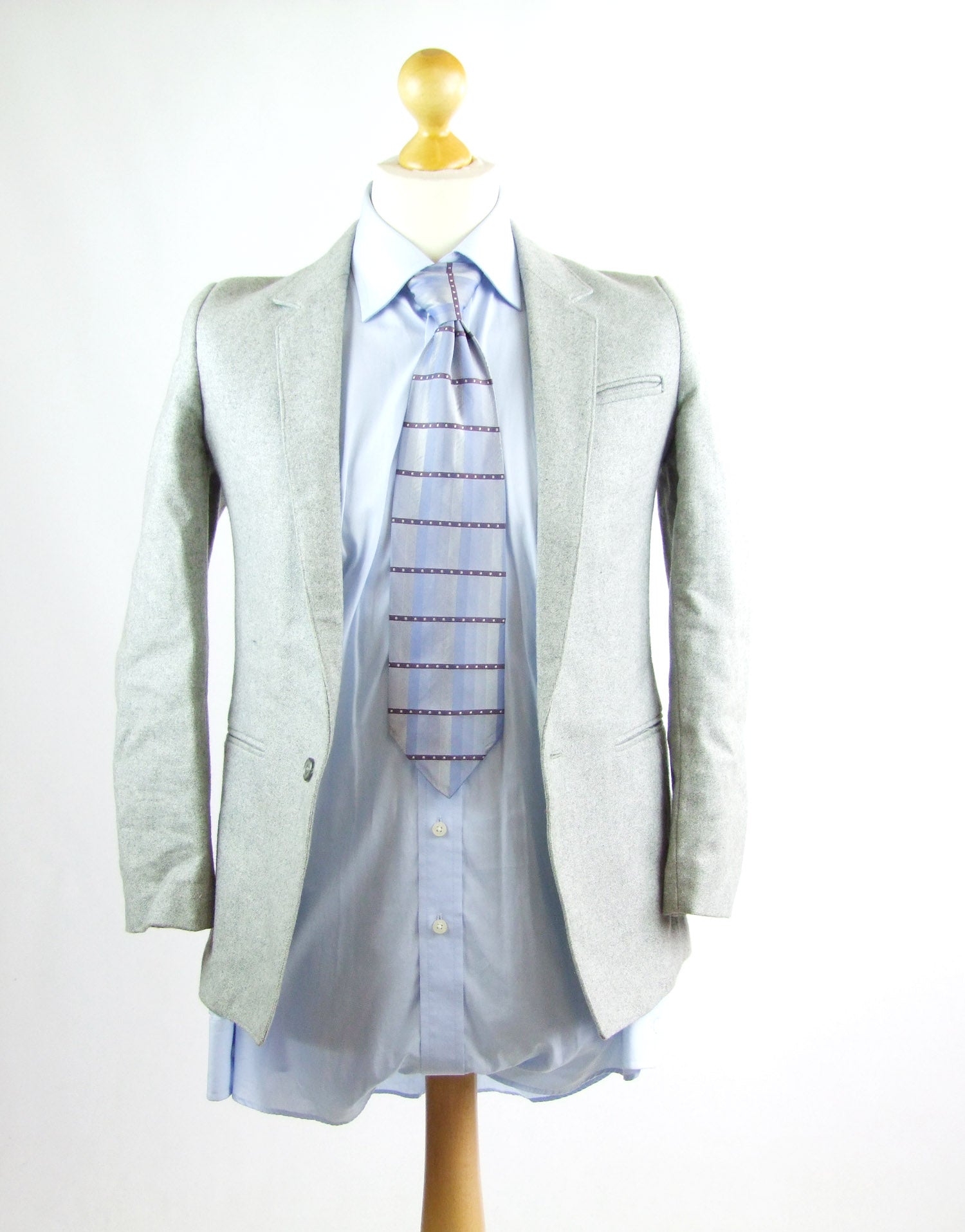 Mister Christopher Mens Grey Wool Suit Jacket 32 (Regular) – Preworn